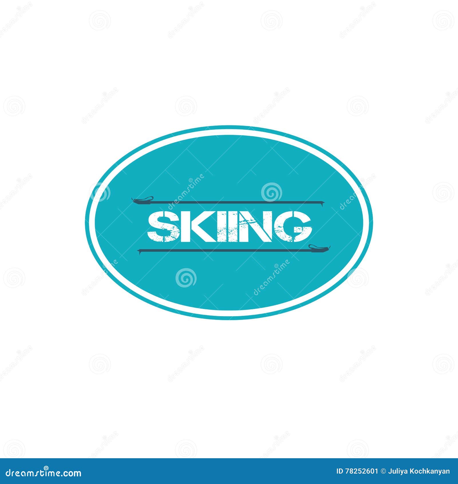 Logo design for skiing stock vector. Illustration of sign - 78252601