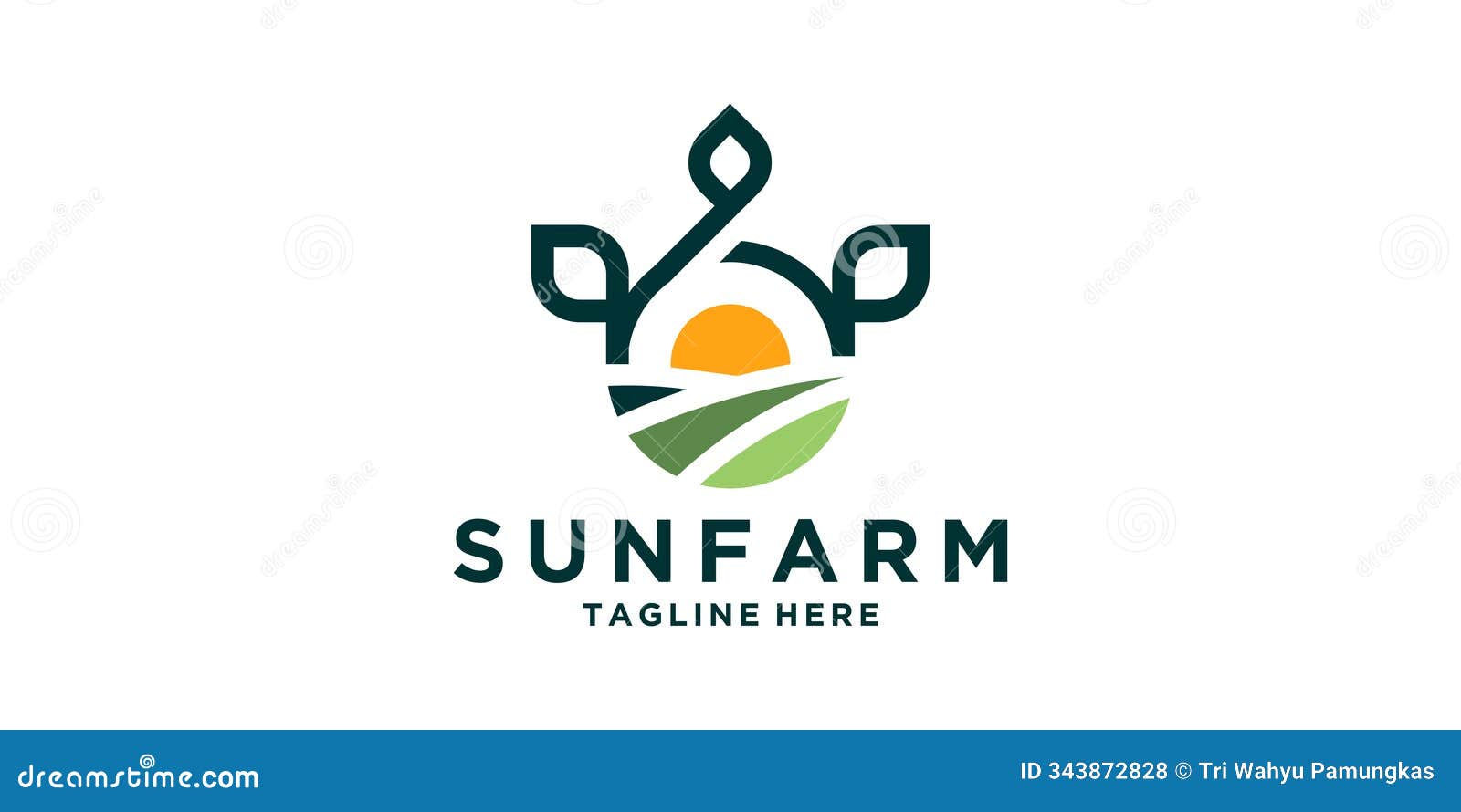 Logo Design Sun Farm, Agriculture, Logo Design Vector, Symbol, Icon ...