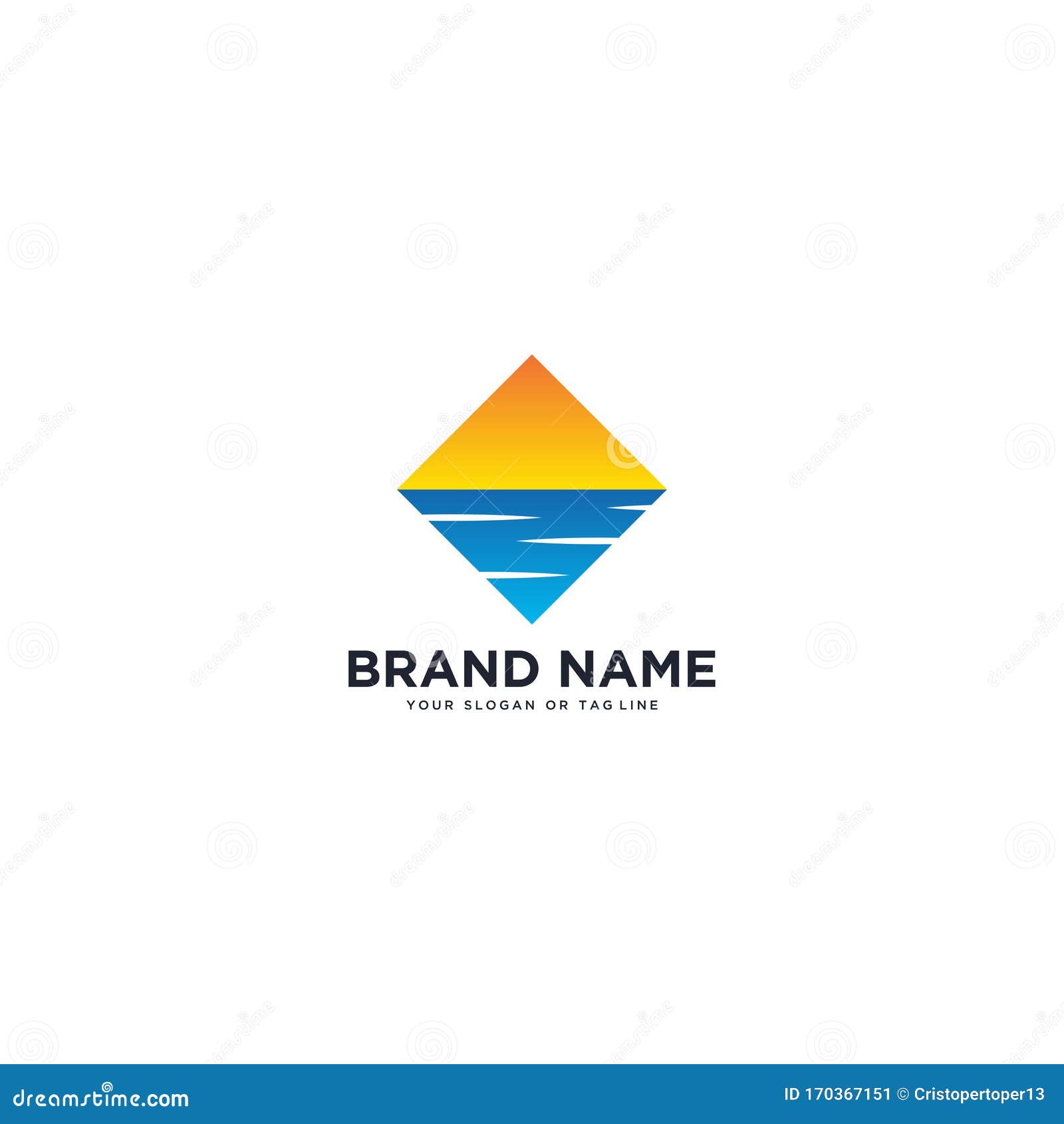 Logo Design Sun and River Vector Stock Vector - Illustration of nature ...