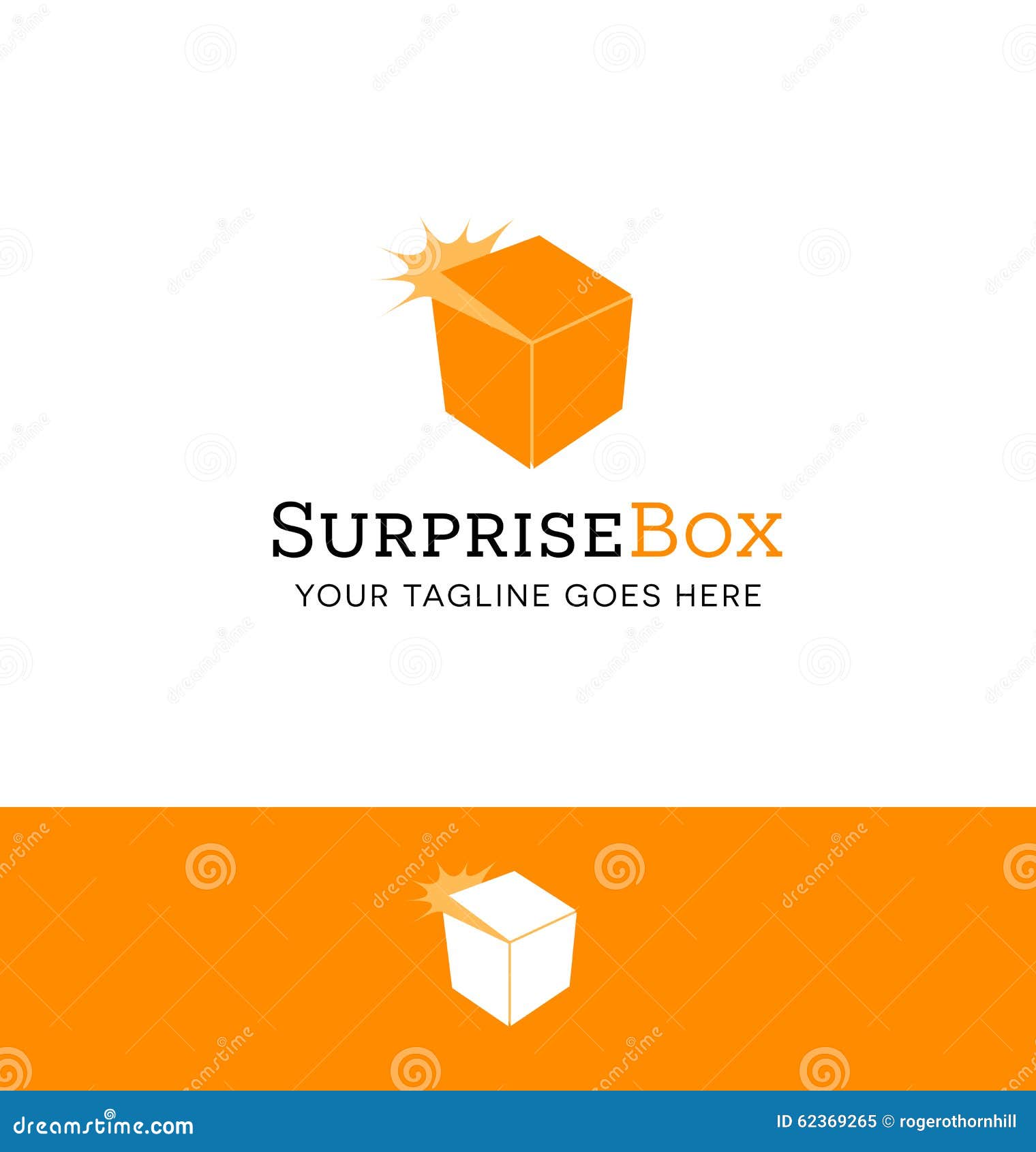 Logo Design of a Surprise Box Opening Stock Vector - Illustration of ...