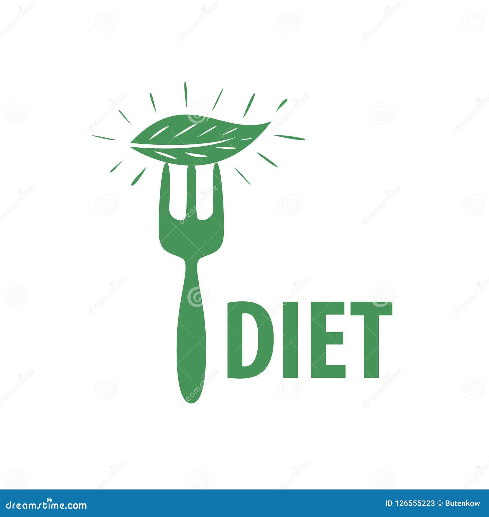 Vector logo for diet stock vector. Illustration of healthy - 126555223
