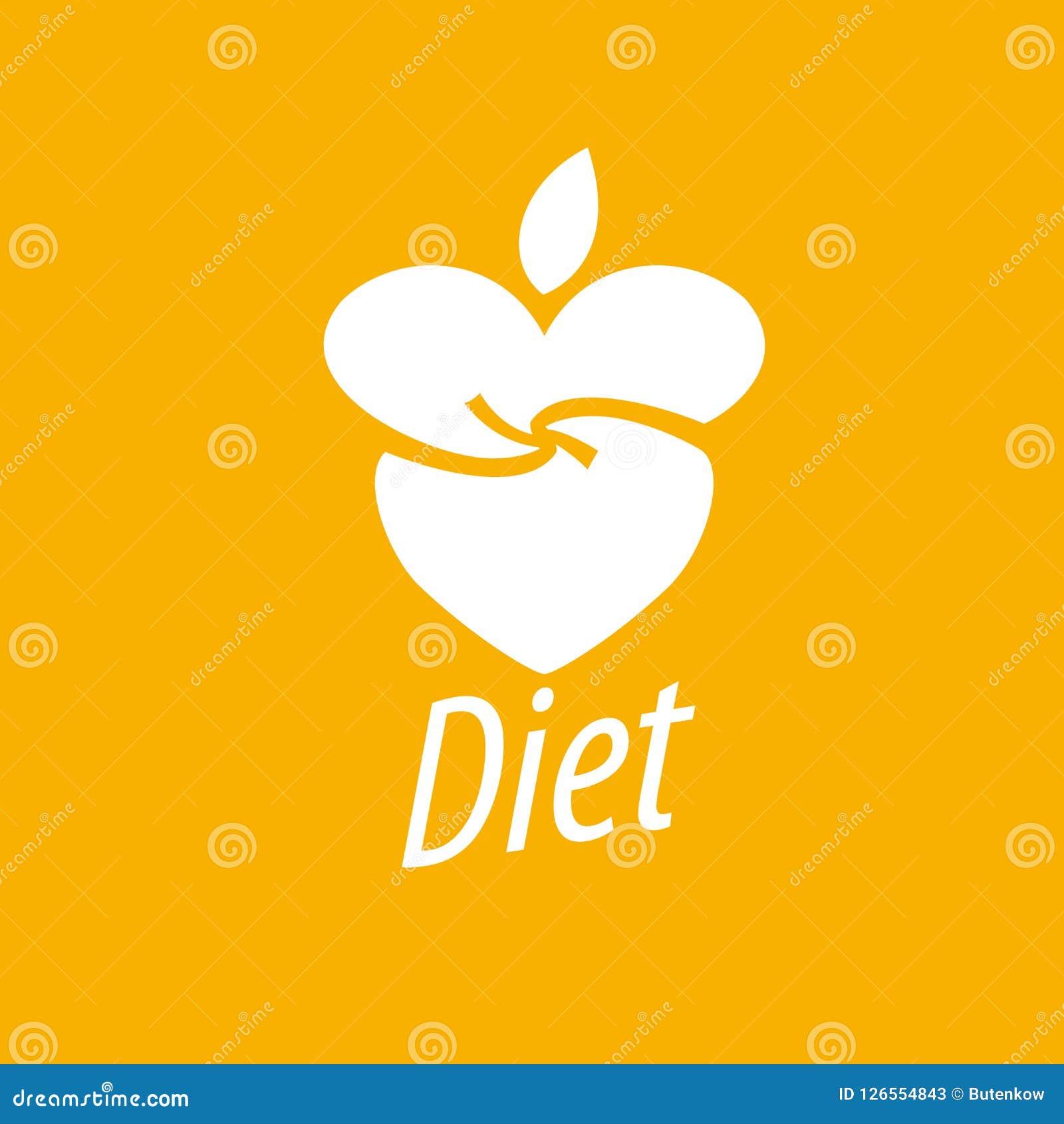 Vector logo for diet stock vector. Illustration of dinner - 126554843