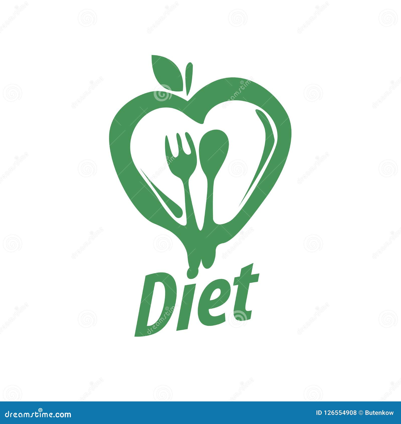 Vector logo for diet stock vector. Illustration of lunch - 126554908