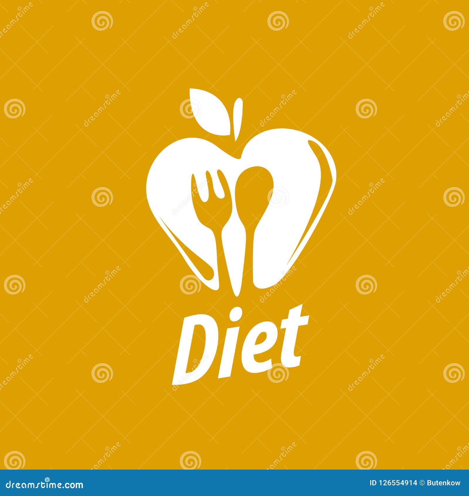 Vector logo for diet stock vector. Illustration of nature - 126554914
