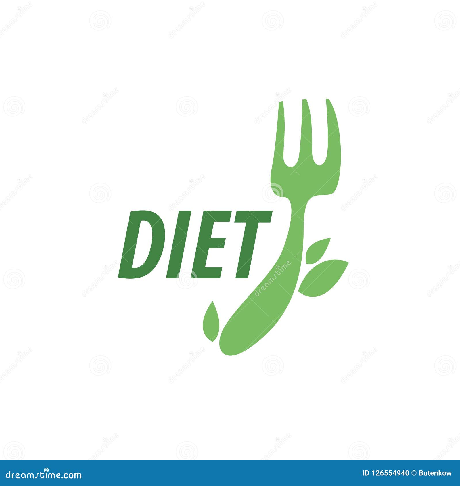 Vector logo for diet stock vector. Illustration of isolated - 126554940