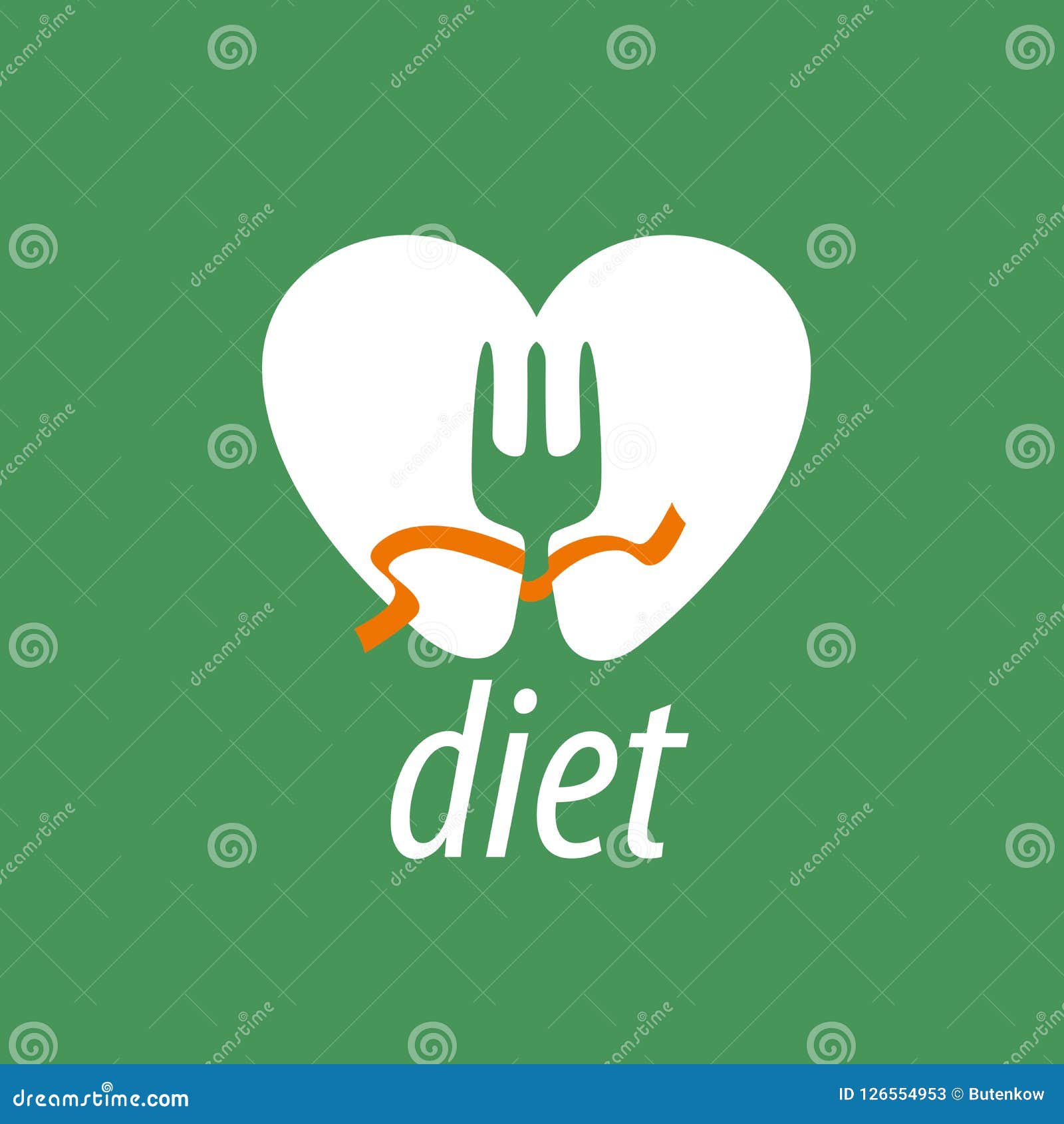 Vector logo for diet stock vector. Illustration of emblem - 126554953