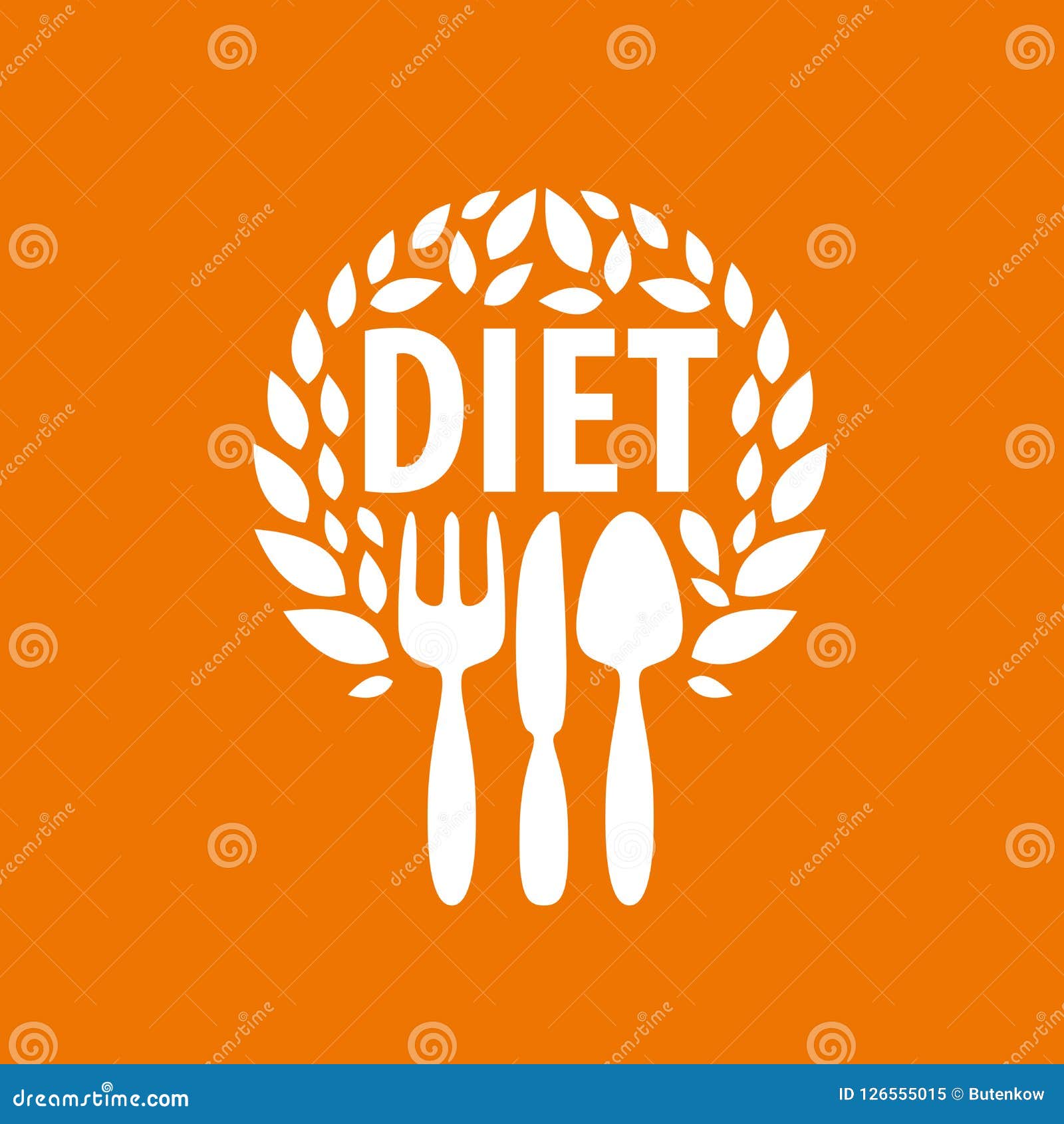 Vector logo for diet stock vector. Illustration of diet - 126555015