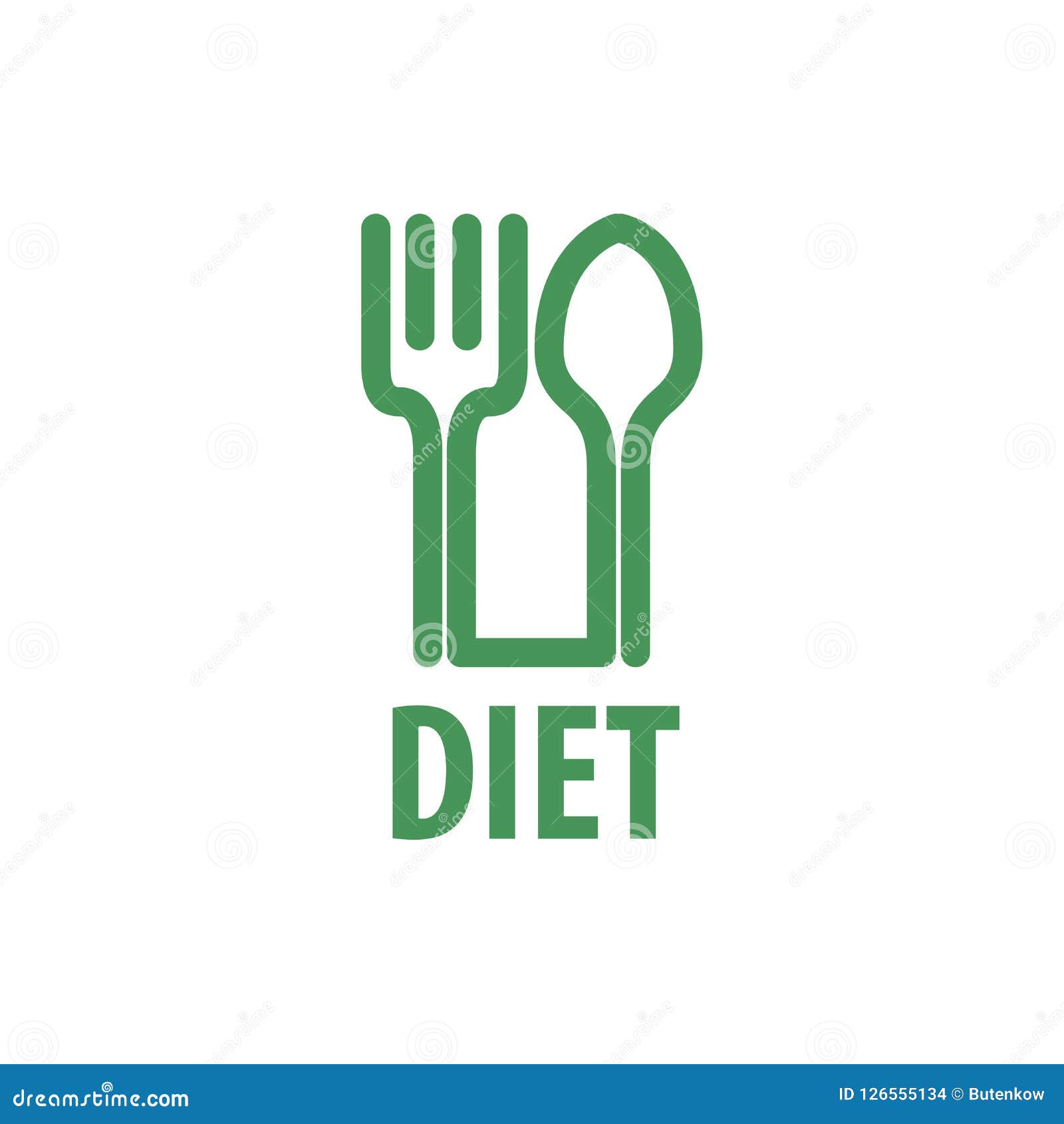 Vector logo for diet stock vector. Illustration of label - 126555134