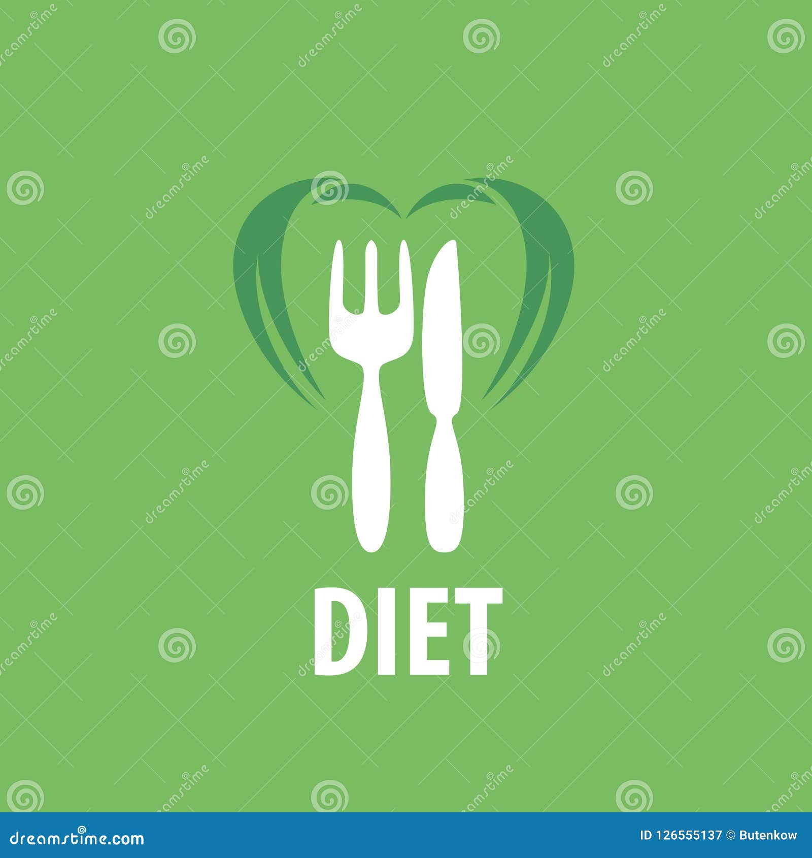Vector logo for diet stock vector. Illustration of organic - 126555137