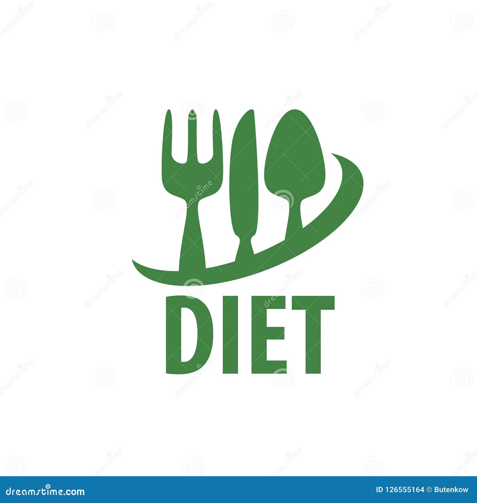Vector logo for diet stock vector. Illustration of emblem - 126555164