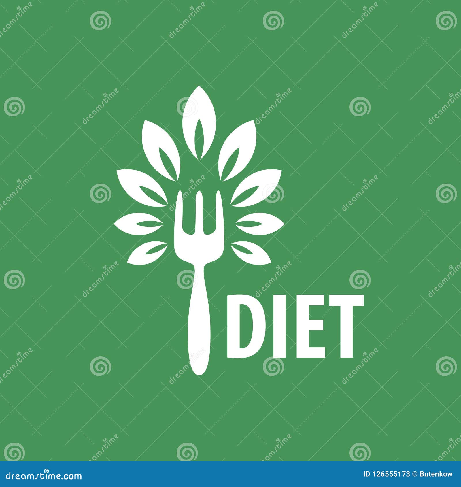 Vector logo for diet stock vector. Illustration of leaf - 126555173