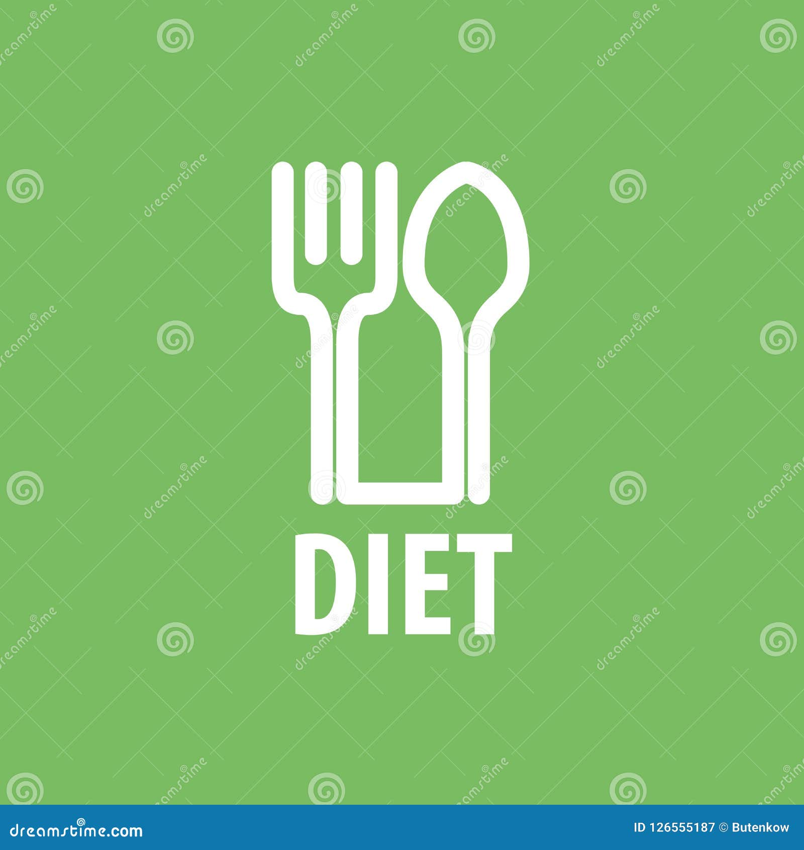 Vector logo for diet stock vector. Illustration of slim - 126555187
