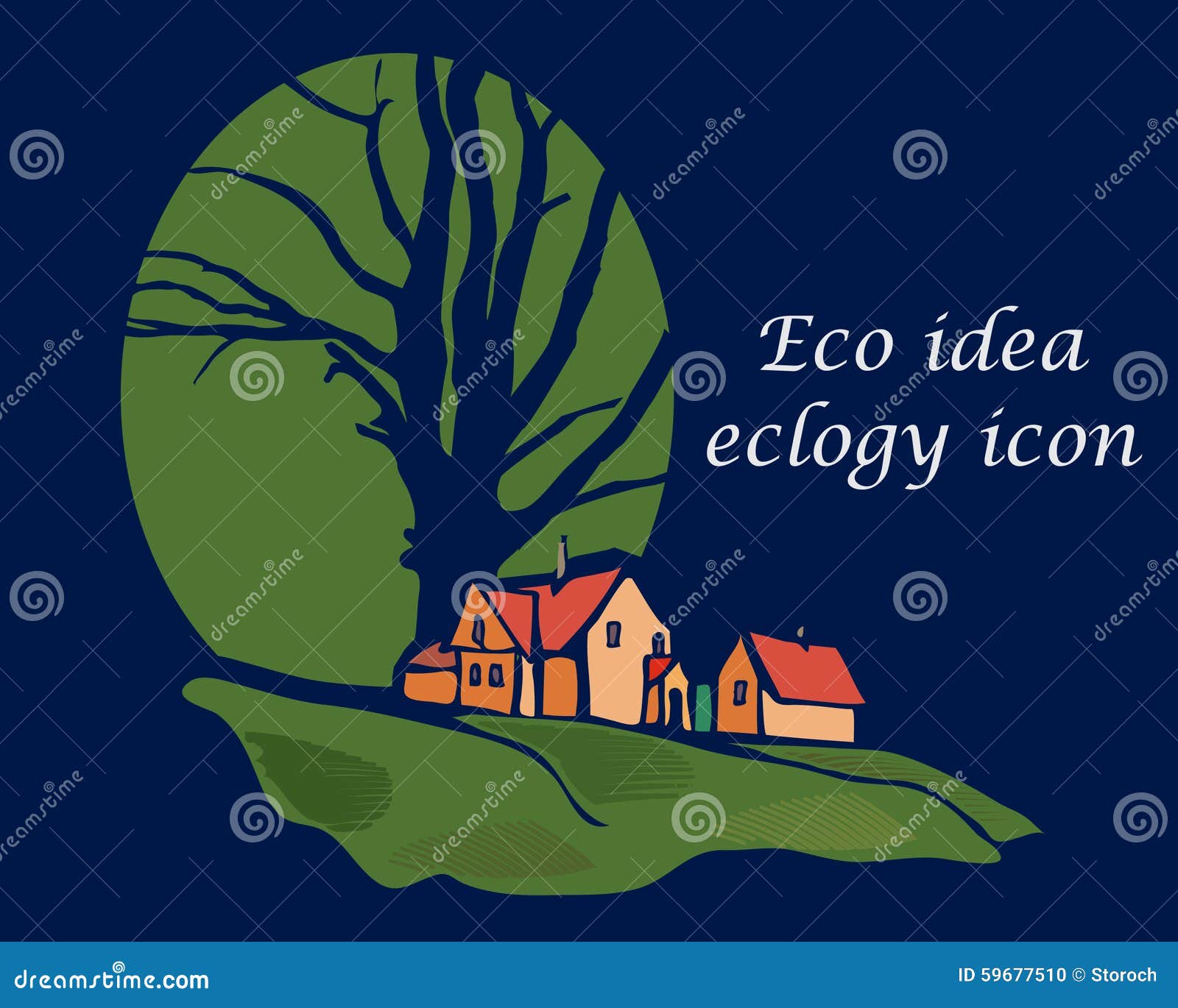 Logo Design Template-ecology Creative Concept. Stock Vector ...