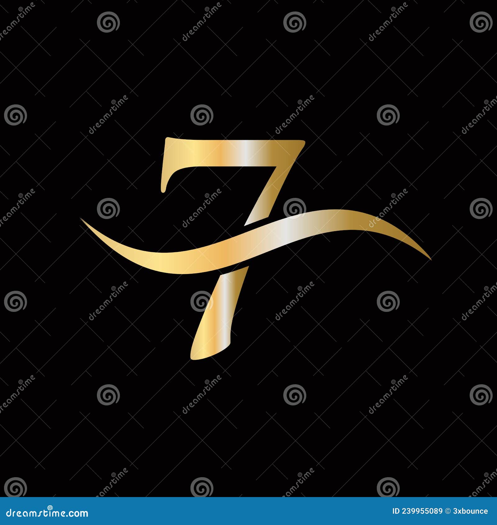 7 Logo Design Template Element. 7 Letter Logo Design. Initial Abstract ...