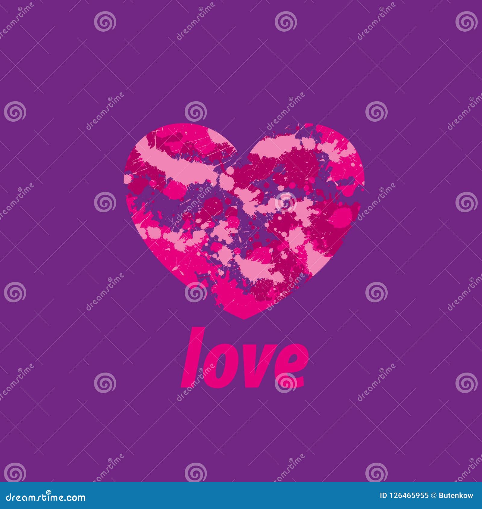 Logo heart splash stock vector. Illustration of shape - 126465955