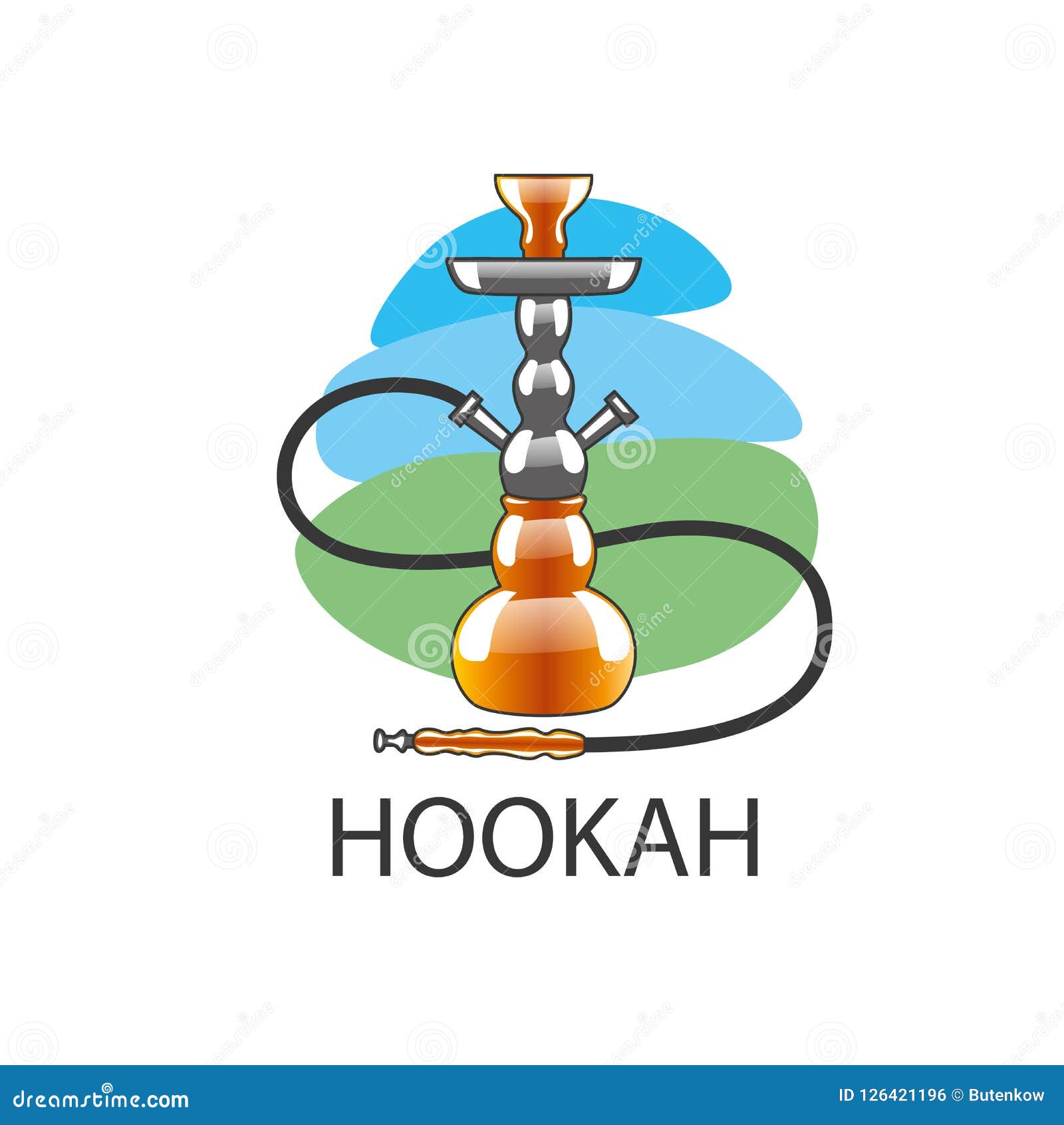 Vector logo hookah stock vector. Illustration of flavor - 126421196