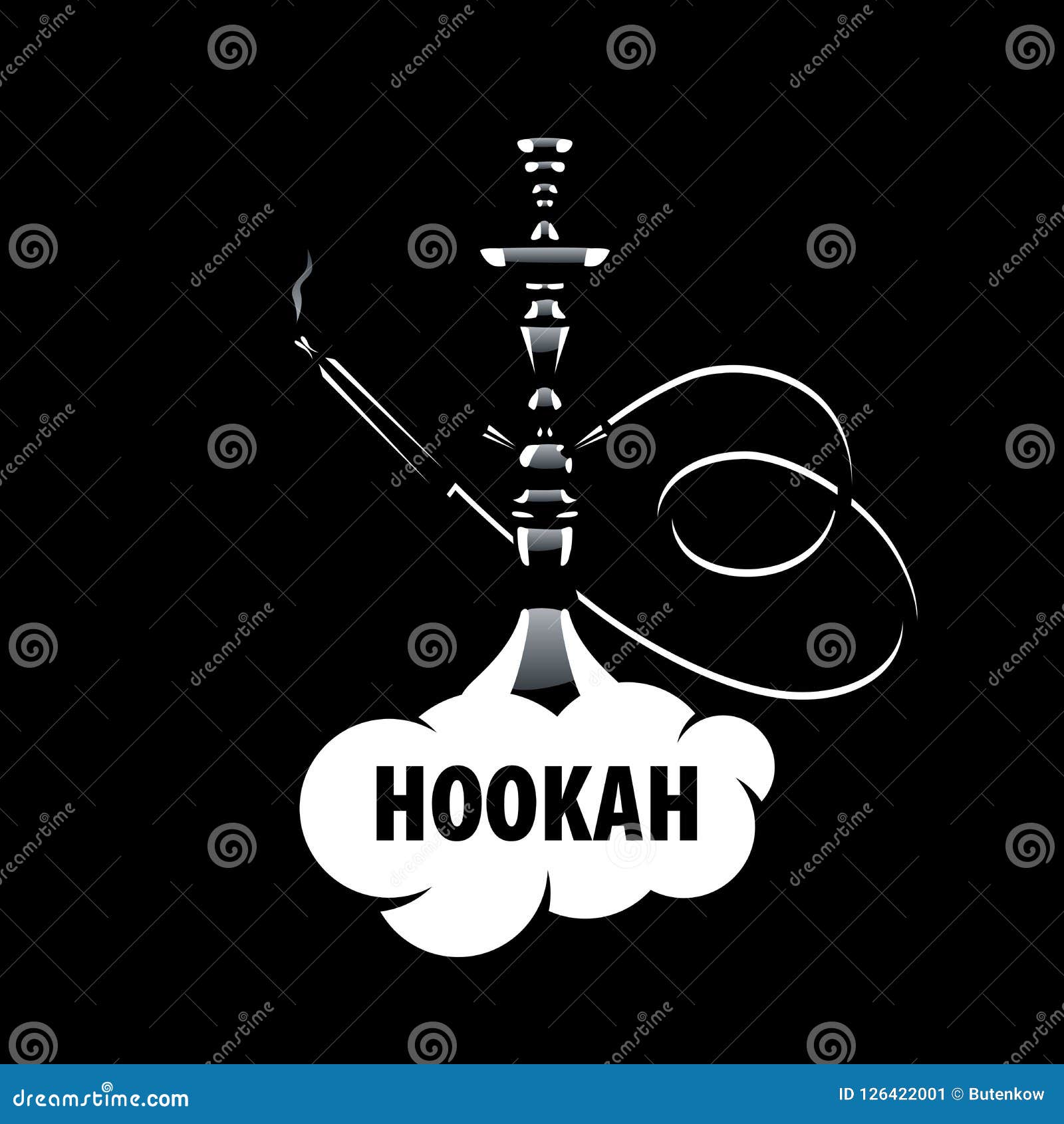 Vector logo hookah stock vector. Illustration of graphic - 126422001