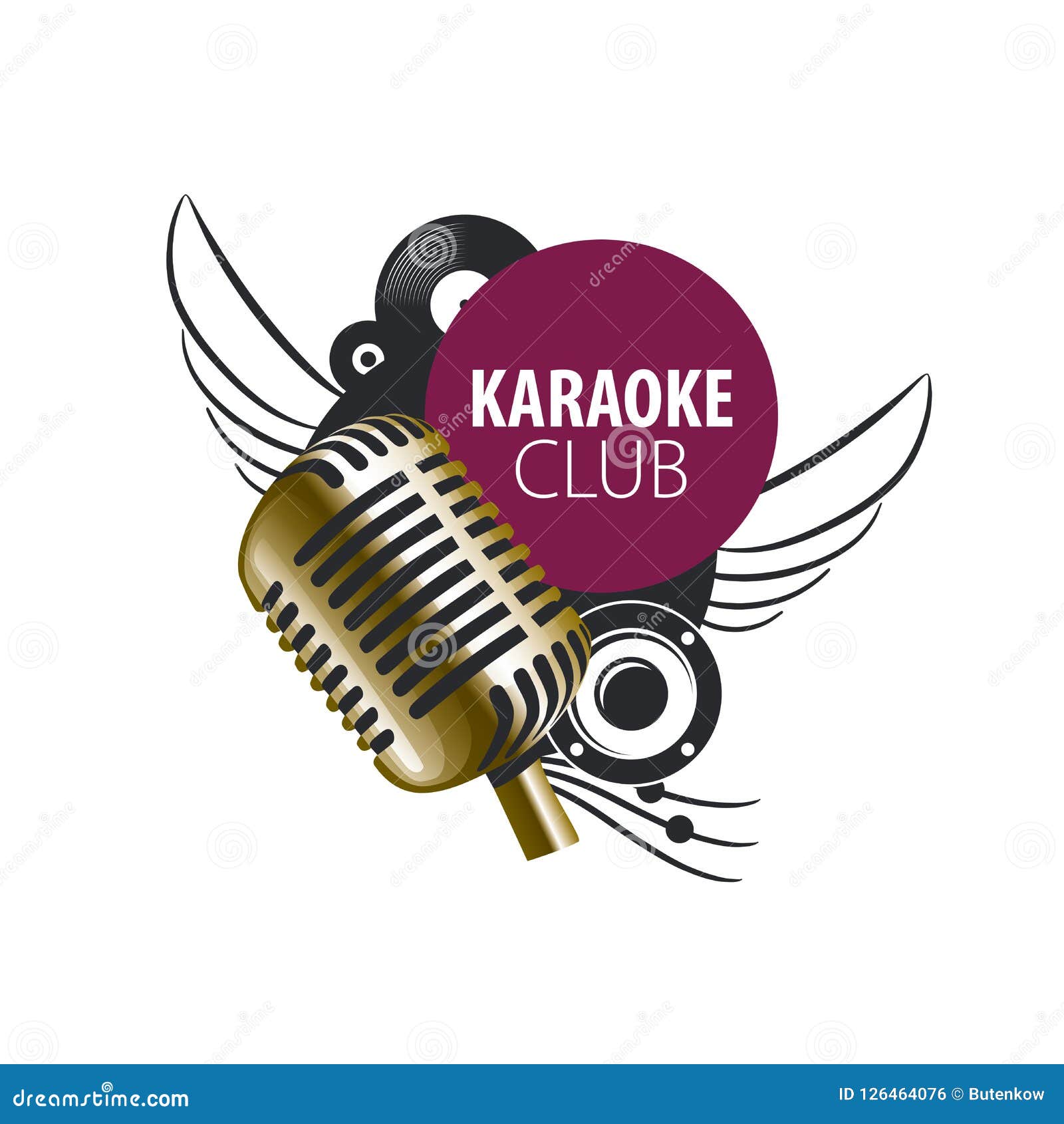 Vector logo karaoke editorial photo. Illustration of graphic - 126464076