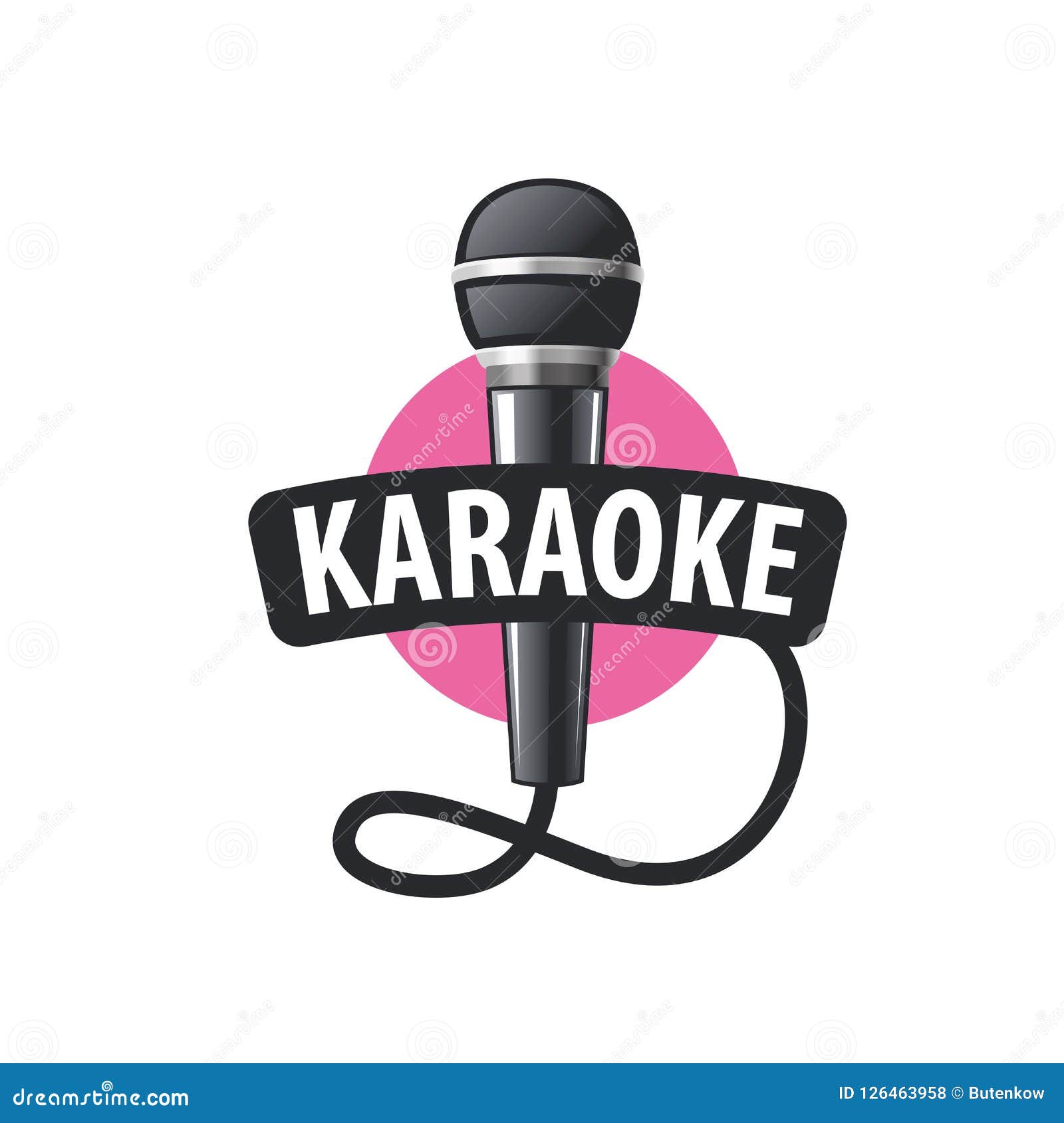 Vector logo karaoke stock vector. Illustration of microphone - 126463958