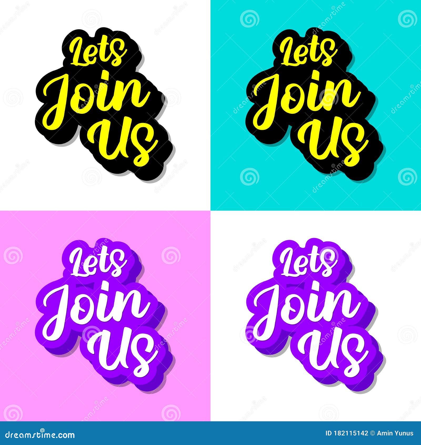Logo Design Template Let`s Join Us Stock Vector - Illustration of ...