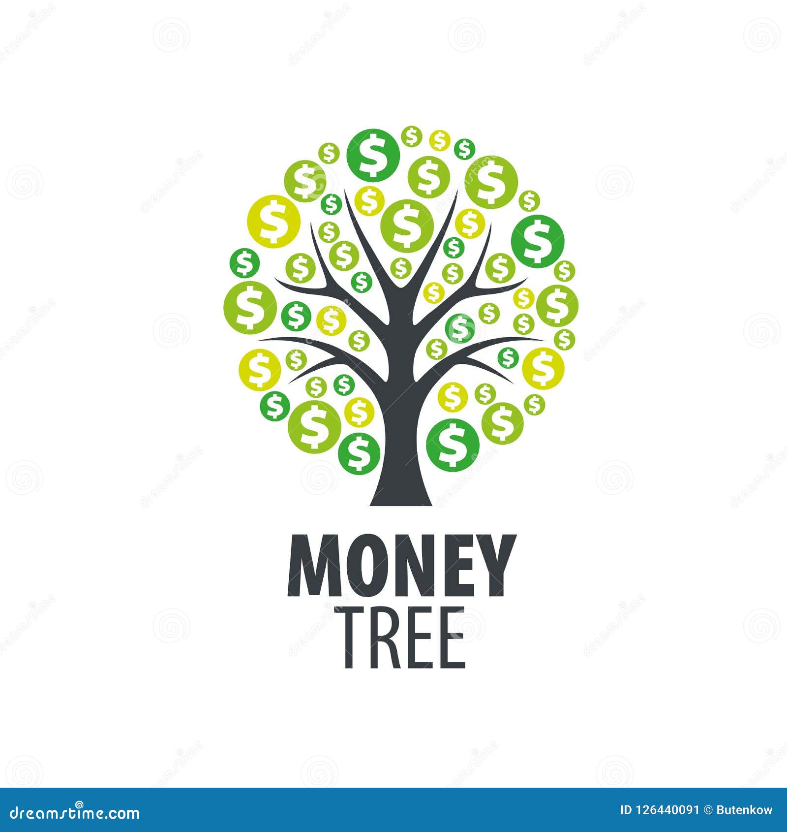 Logo money tree stock vector. Illustration of rate, banking - 126440091