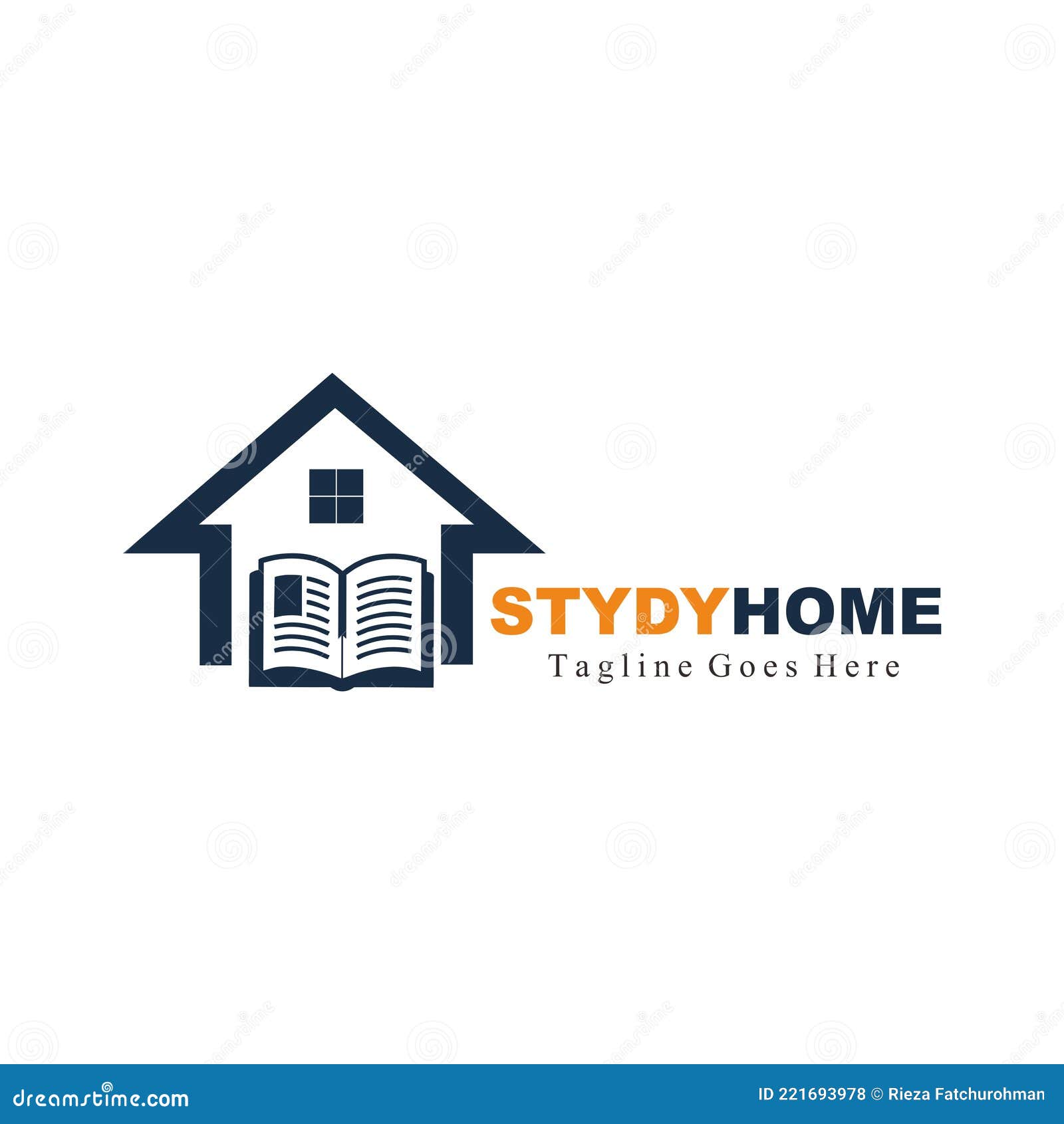 Logo Design Template for Online Home Study Stock Vector - Illustration ...