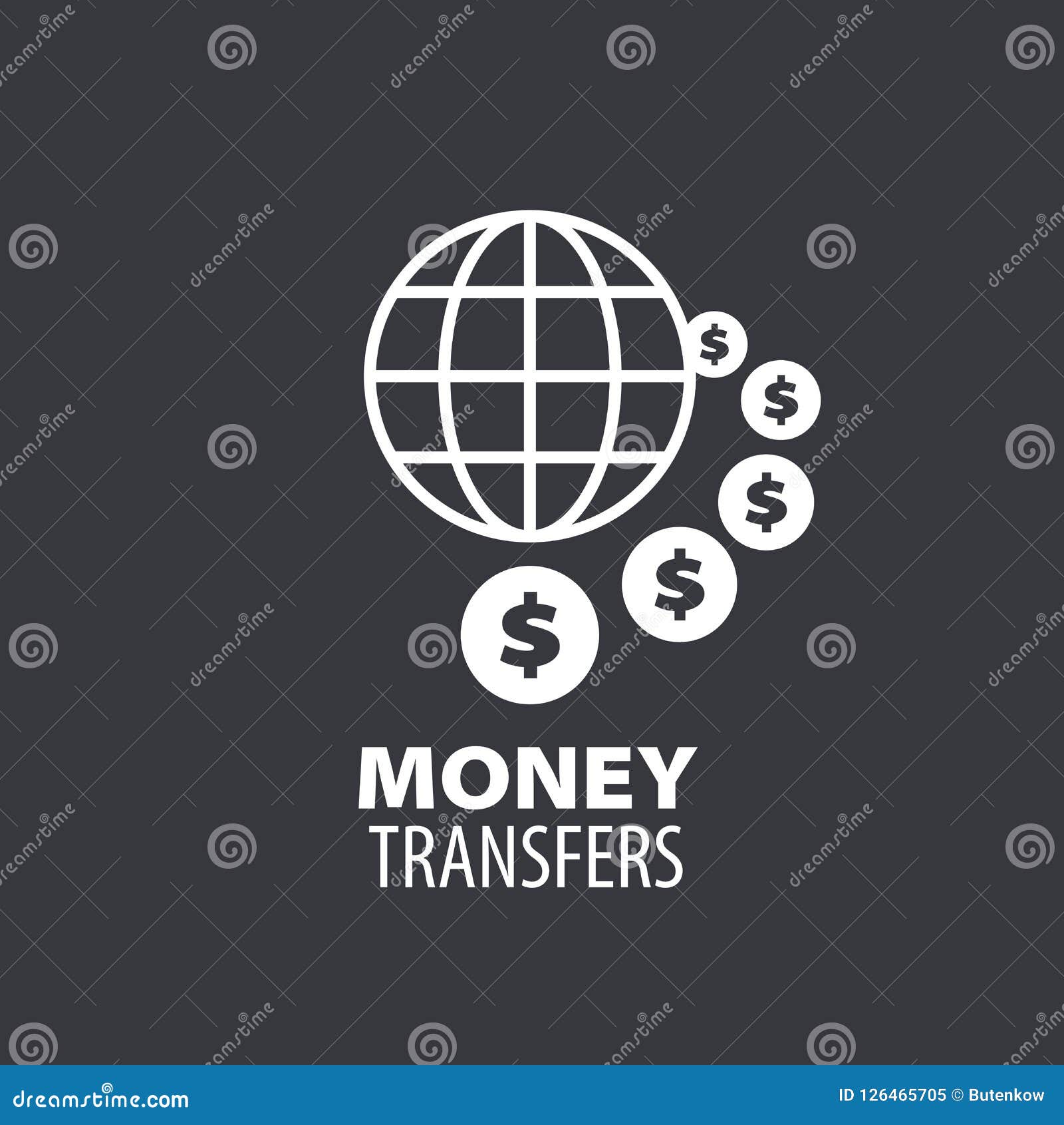 Vector logo remittances stock vector. Illustration of credit - 126465705