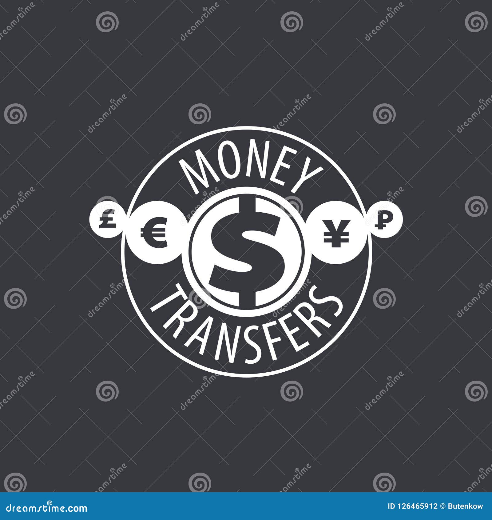 Vector logo remittances stock vector. Illustration of bank - 126465912
