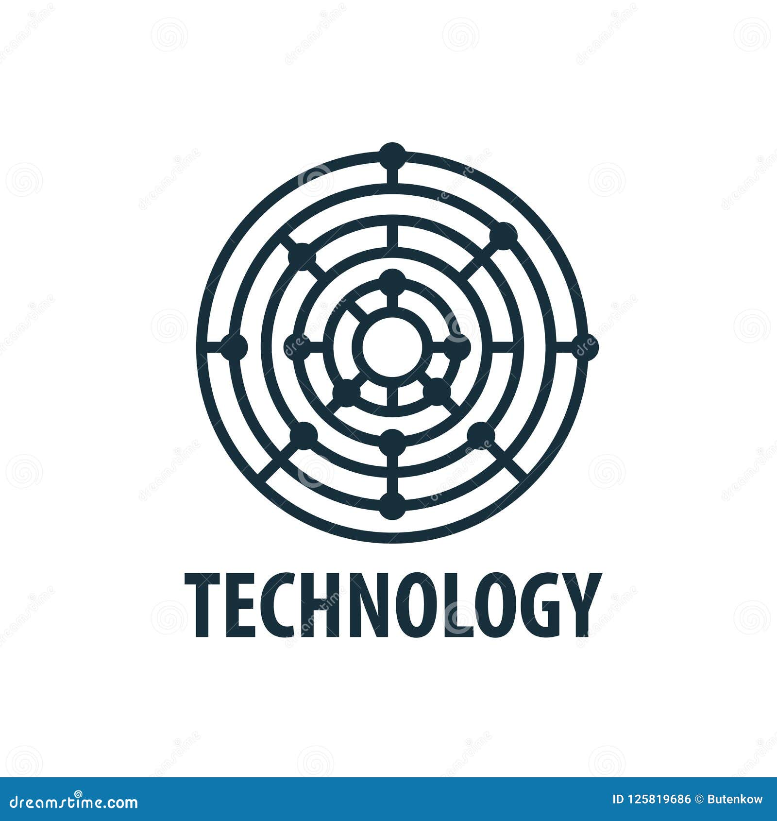 Vector logo technology stock vector. Illustration of corporate - 125819686