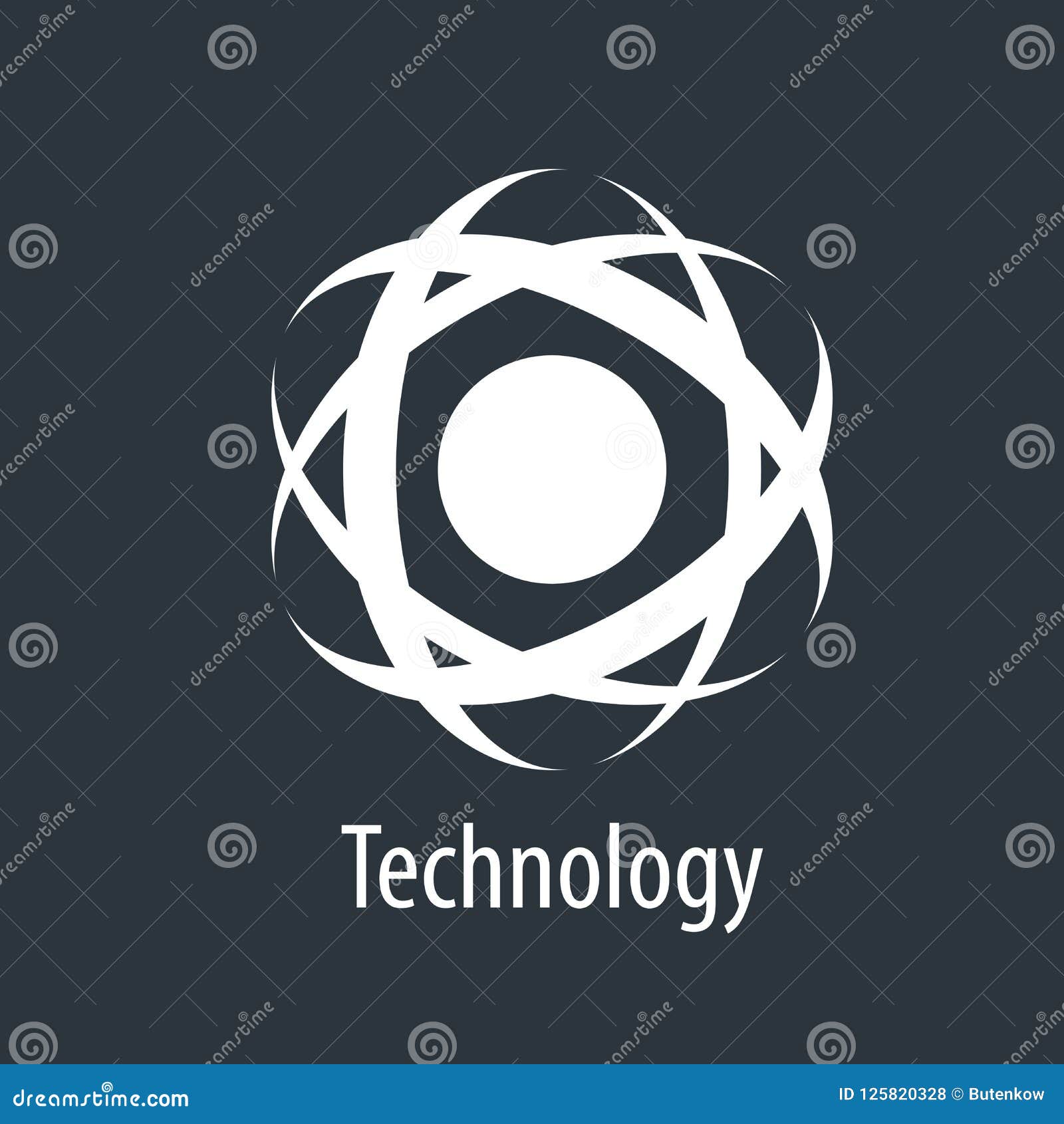 Vector logo technology stock vector. Illustration of connection - 125820328