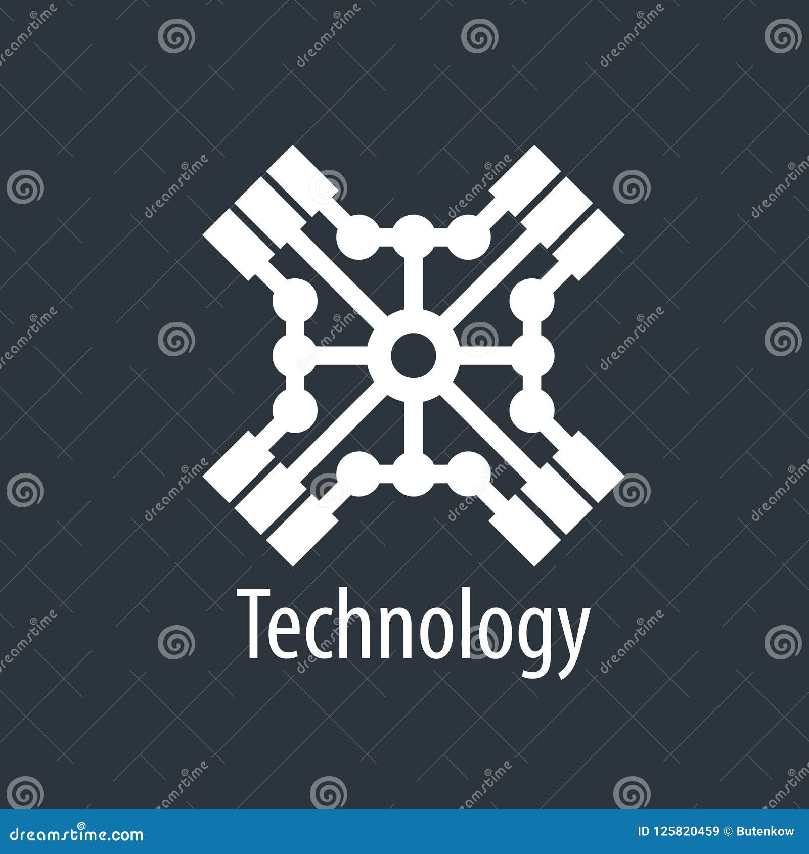 Vector logo technology stock vector. Illustration of connect - 125820459