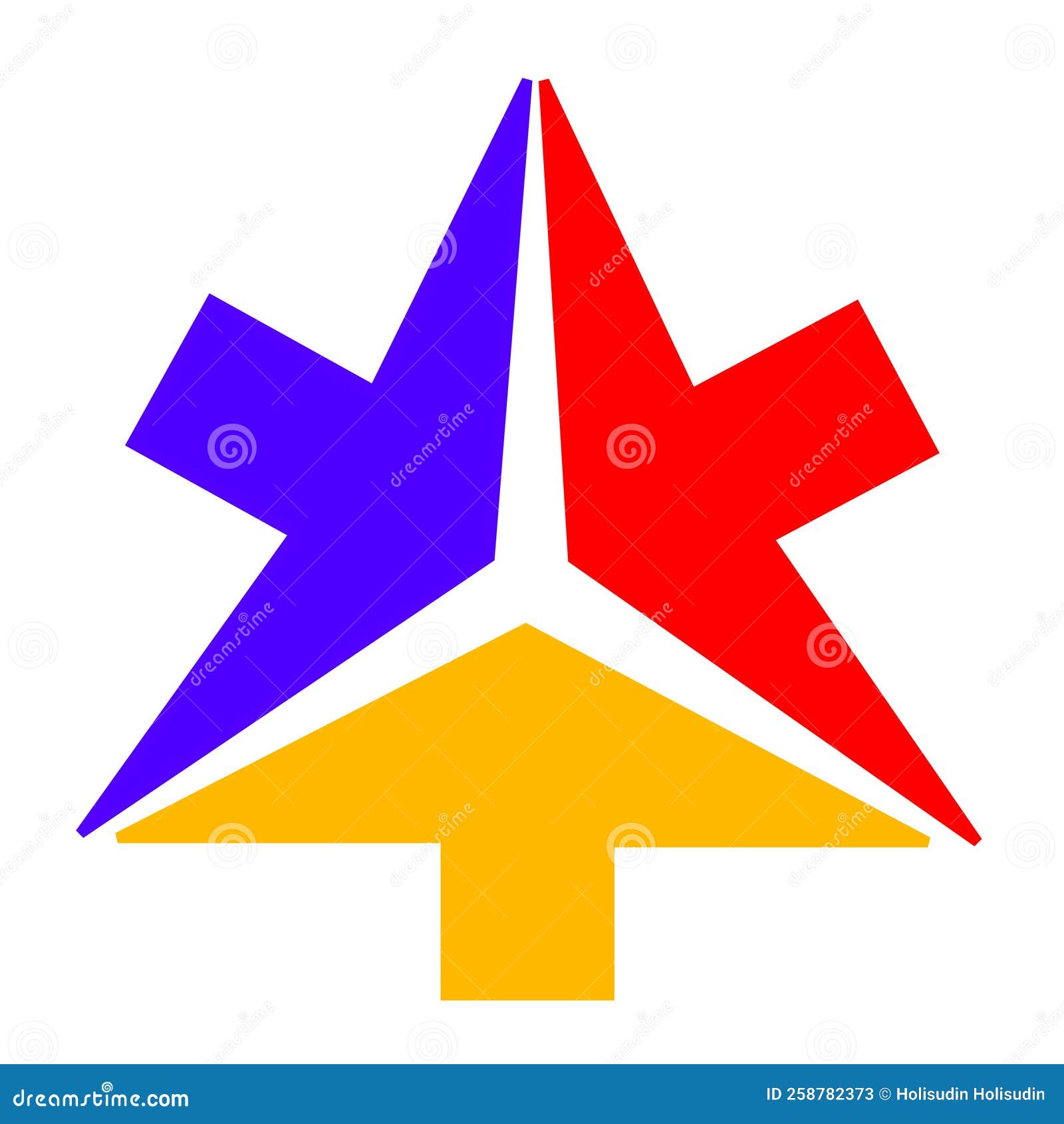 Logo Design Three Arrows with Three Colors Stock Illustration ...
