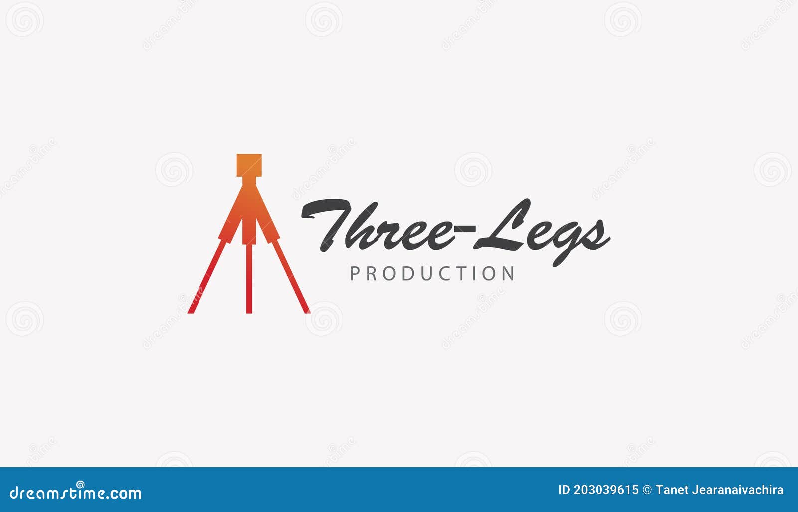 Logo Design three-Legs stock vector. Illustration of three - 203039615