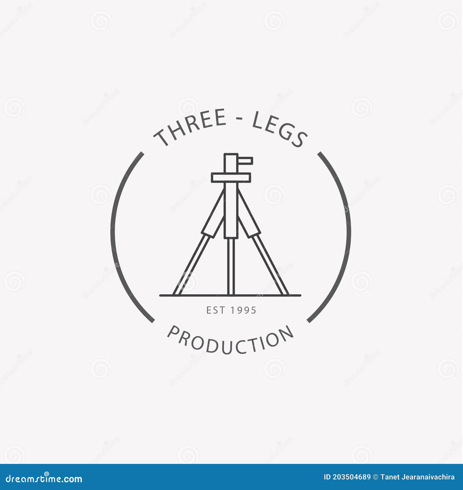 Logo Design three-Legs stock vector. Illustration of icon - 203504689