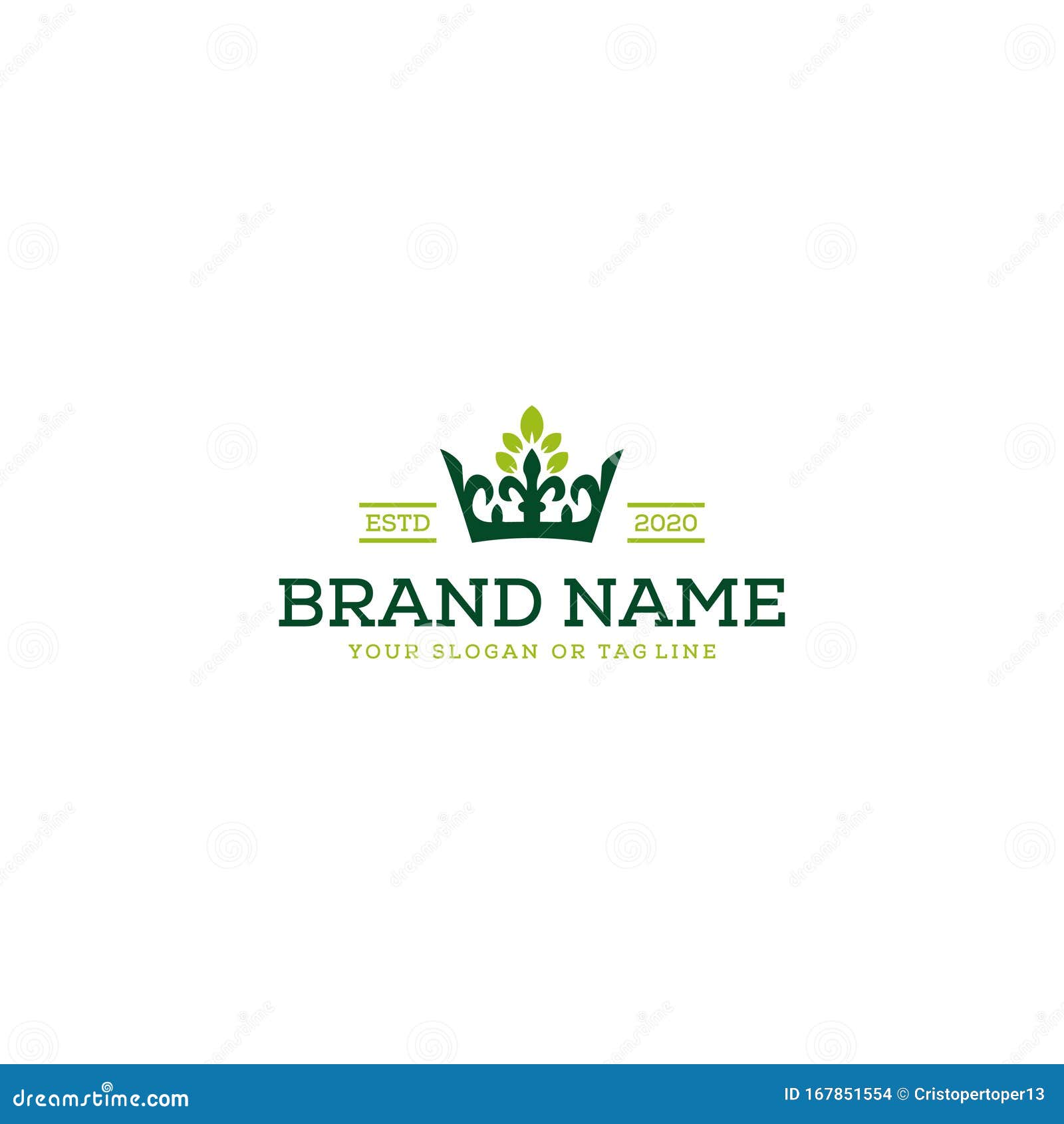 Logo Design Tree and Crown Vector Stock Vector - Illustration of label ...