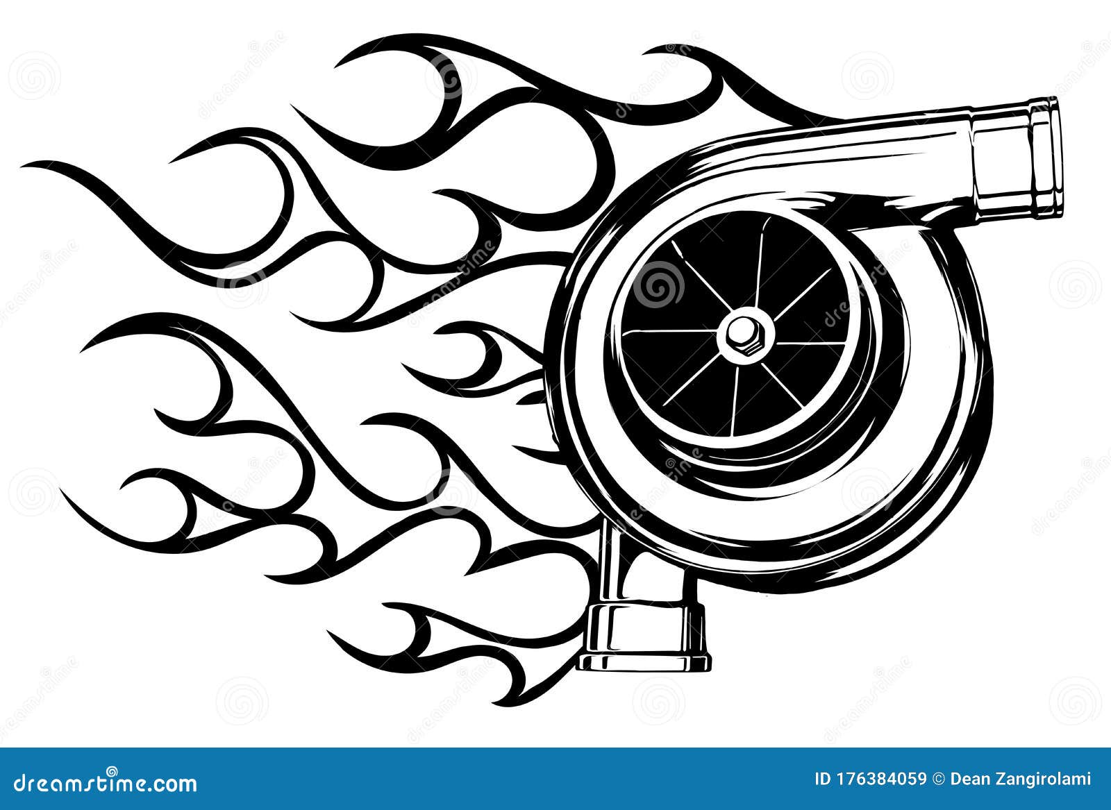 Logo Design for Turbo with Fire Vector Stock Vector - Illustration of ...