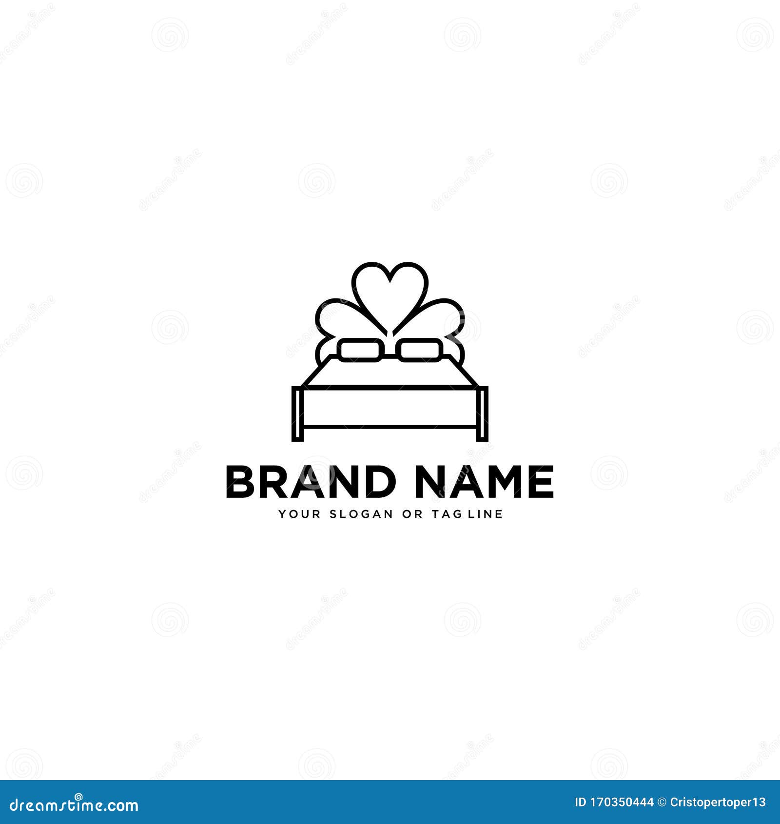 Logo design vector bed stock vector. Illustration of bedding - 170350444
