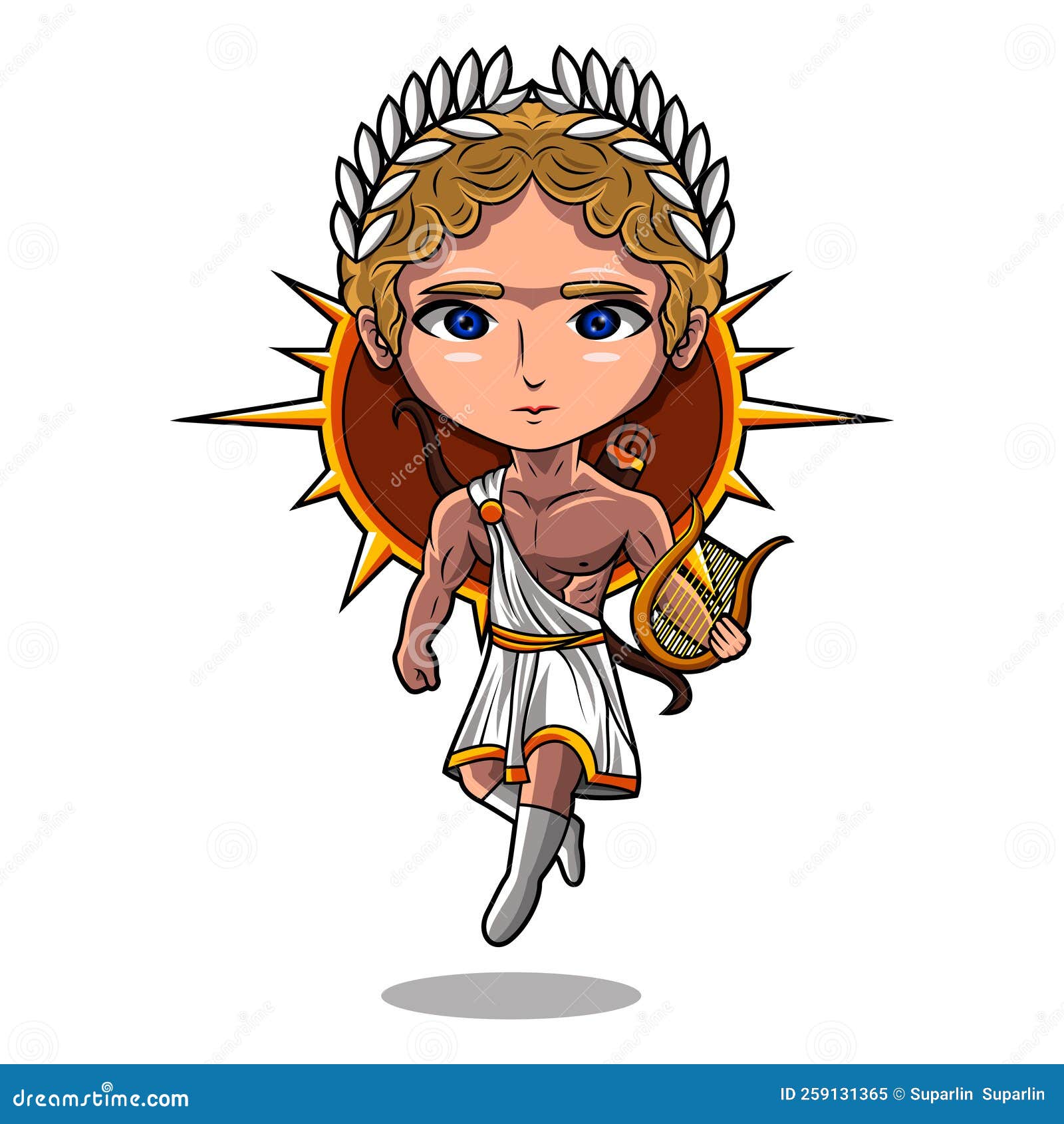 Logo-Design Von Apollo Chibi Vektor Abbildung - Illustration von juno ...