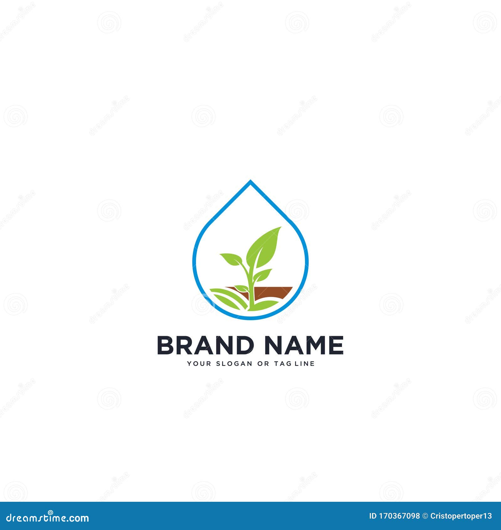 Logo Design Water Plant Vector Stock Vector - Illustration of natural ...