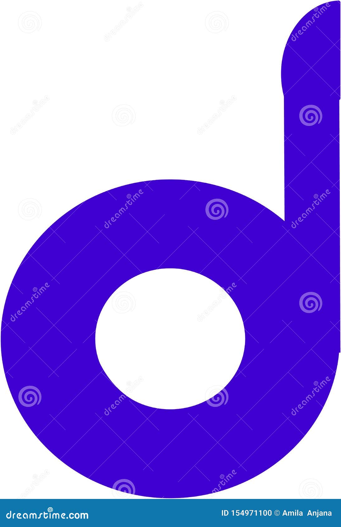 Blue Color Logo Digital Image Stock Illustration - Illustration of ...