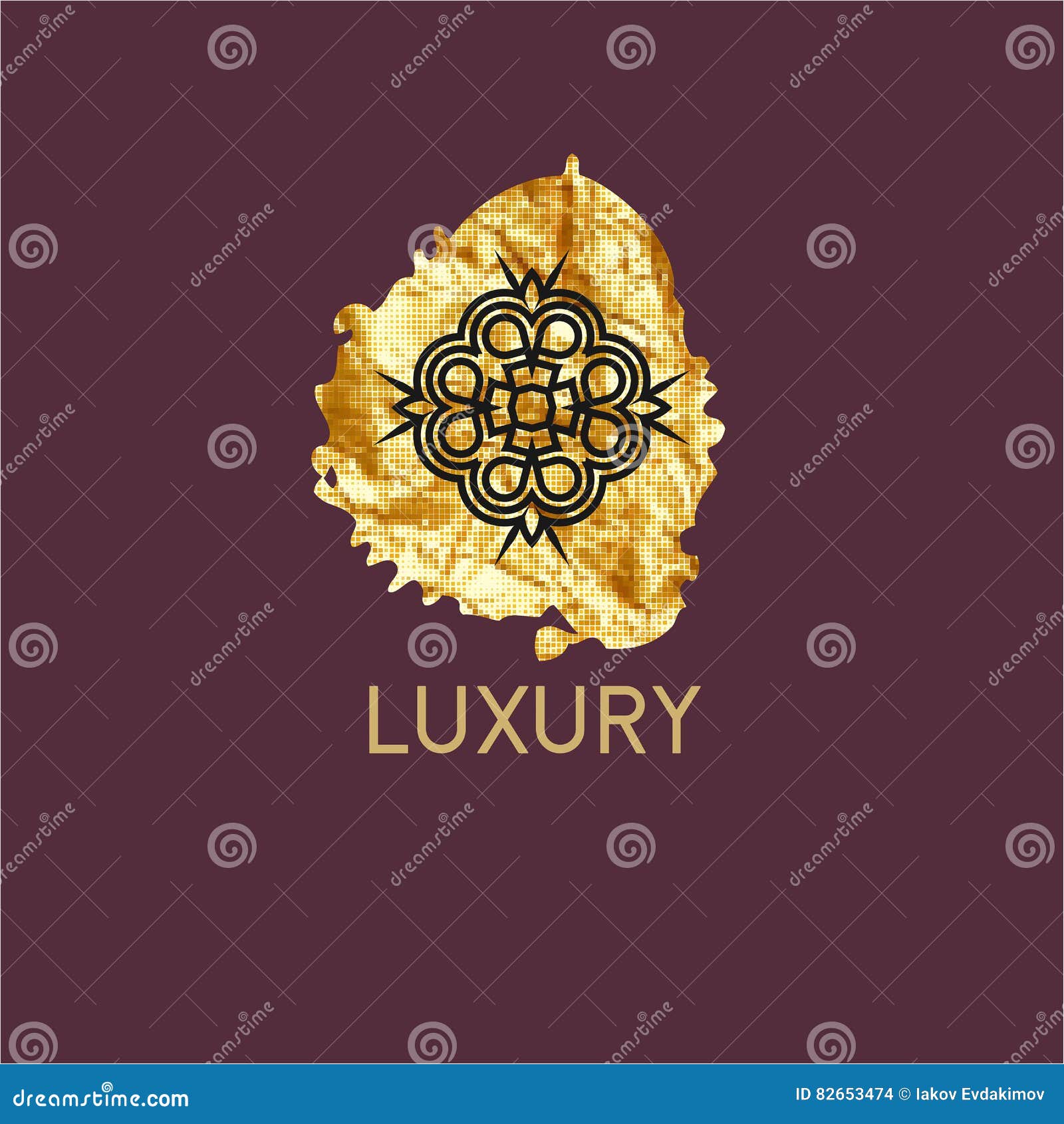 Logo di lusso illustrazione di stock. Illustrazione di emblema - 82653474