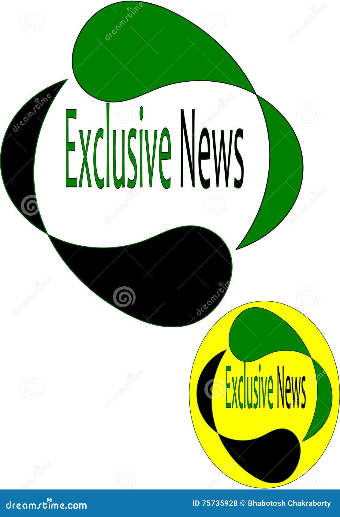 Logo di notizie esclusive illustrazione vettoriale. Illustrazione di ...