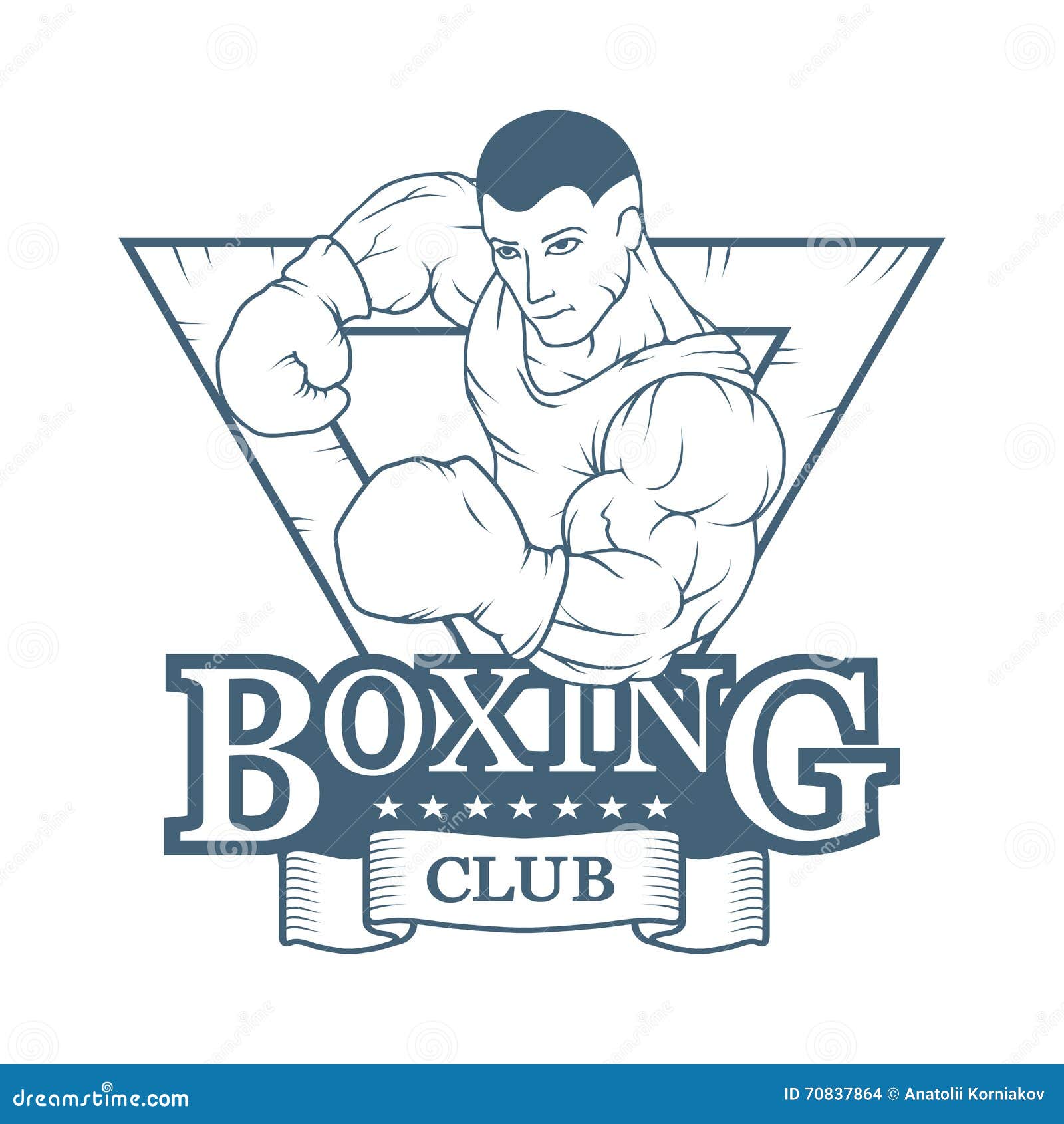 Logo di pugilato illustrazione vettoriale. Illustrazione di atleta ...