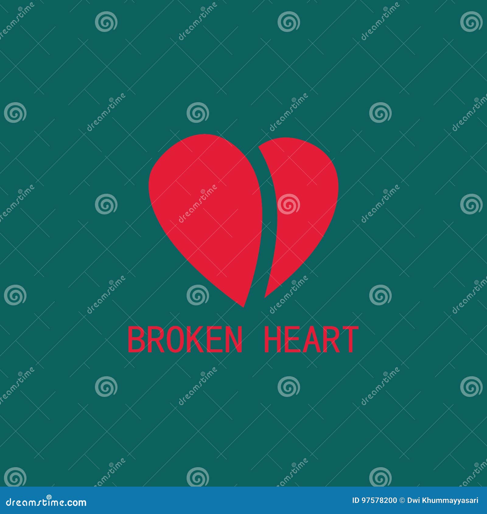 Logo Di Simbolo Del Cuore Rotto Illustrazione Vettoriale ...