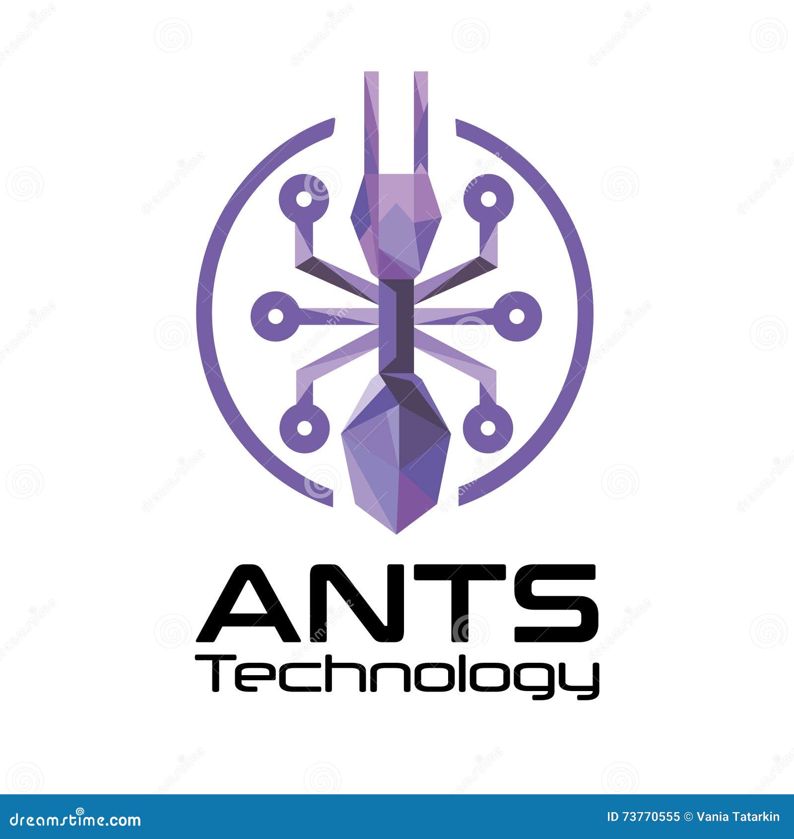 Logo Di Tecnologia Delle Formiche Illustrazione di Stock ...