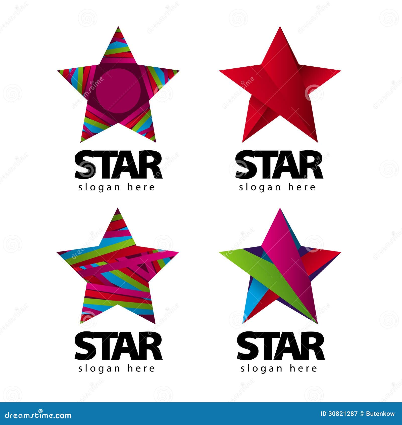 Logo Di Vettore Con Una Stella Illustrazione Vettoriale - Illustrazione ...