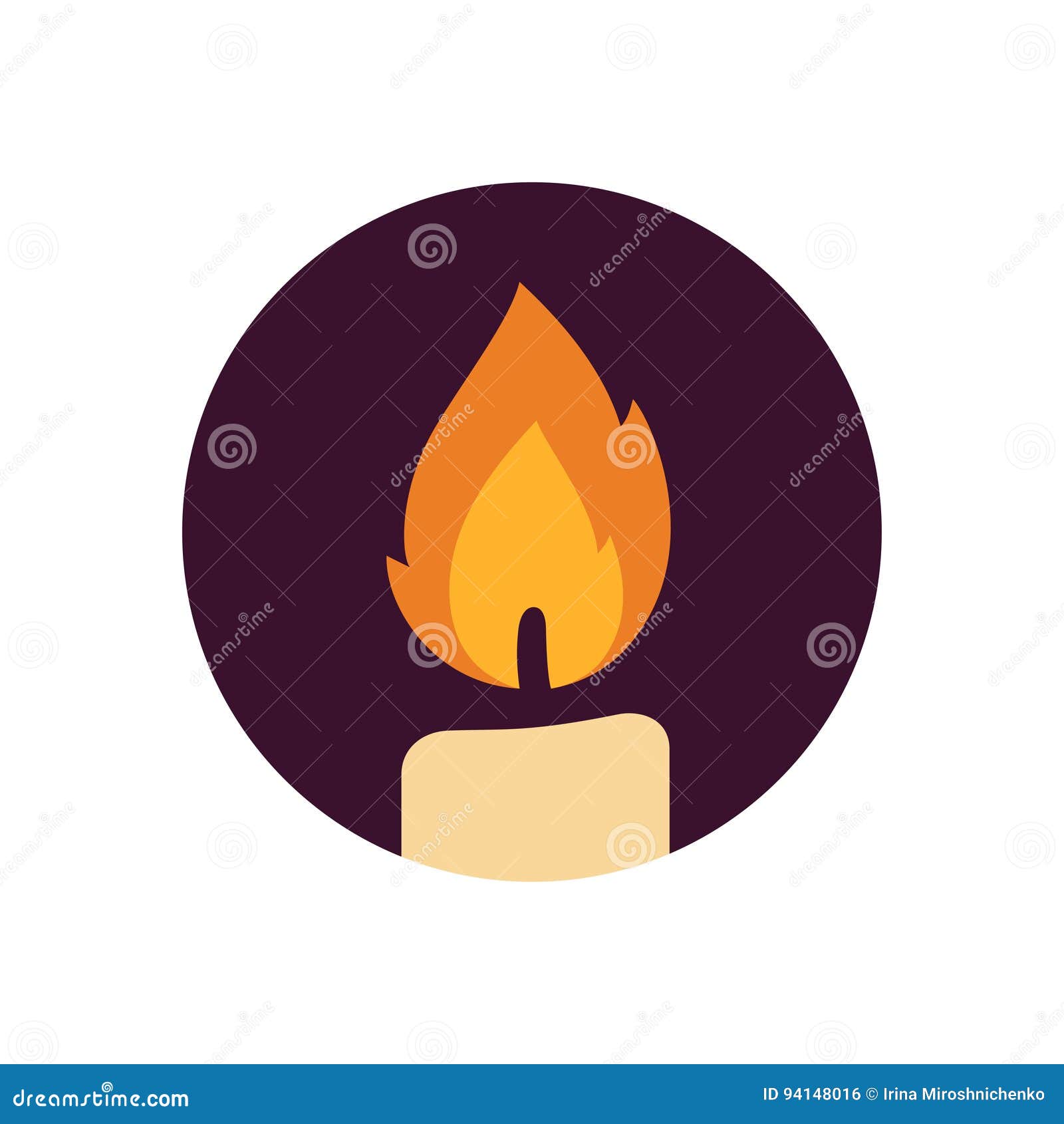 Logo Di Vettore Della Candela Illustrazione Vettoriale - Illustrazione ...