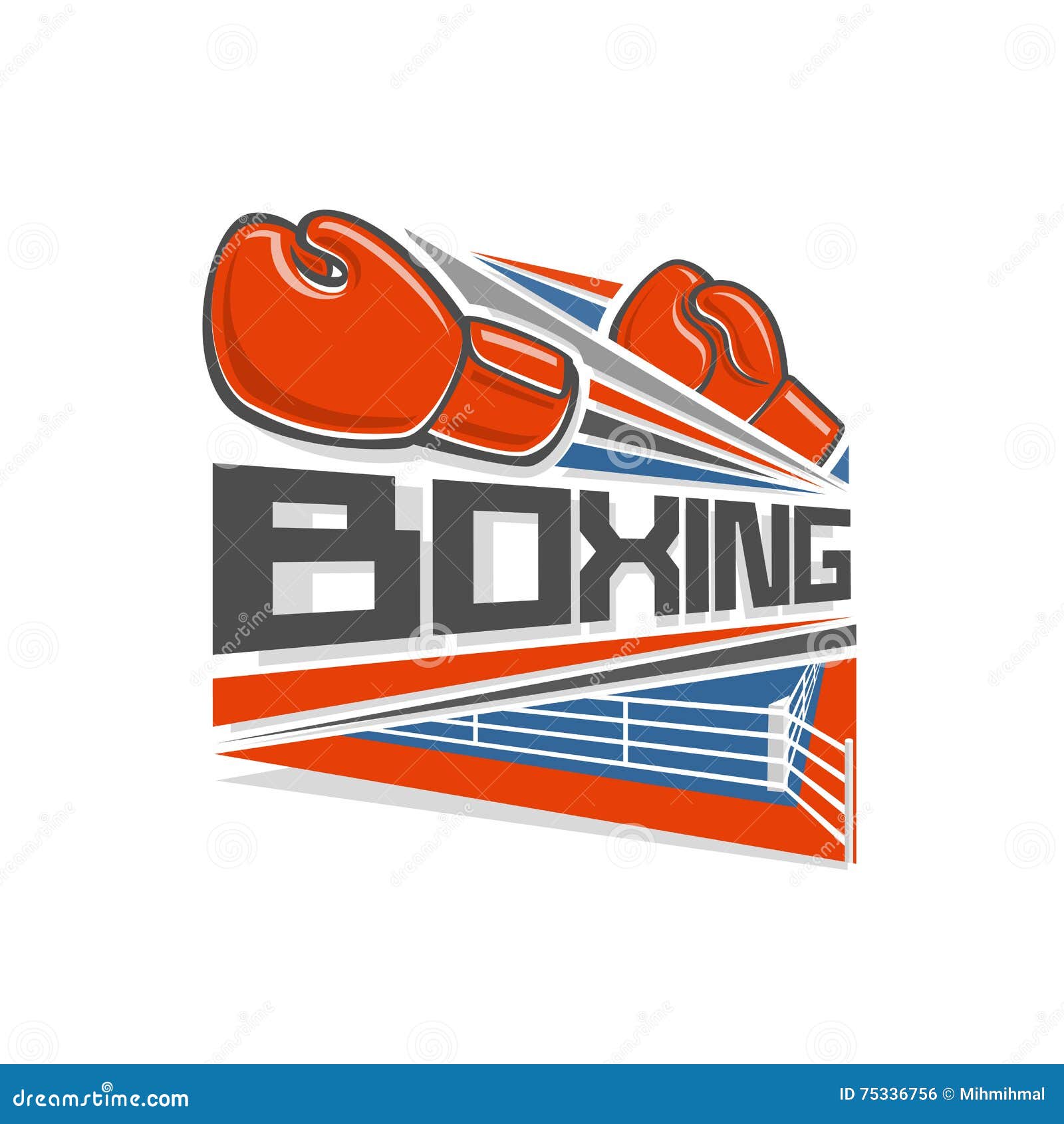 Logo Di Vettore Di Pugilato Illustrazione Vettoriale - Illustrazione di ...