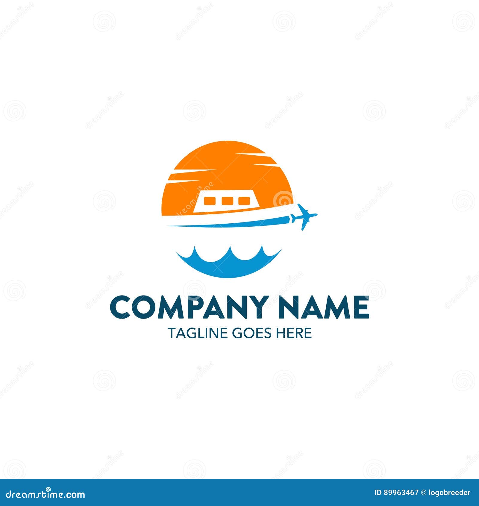 Logo di viaggio e di giro illustrazione vettoriale. Illustrazione di ...