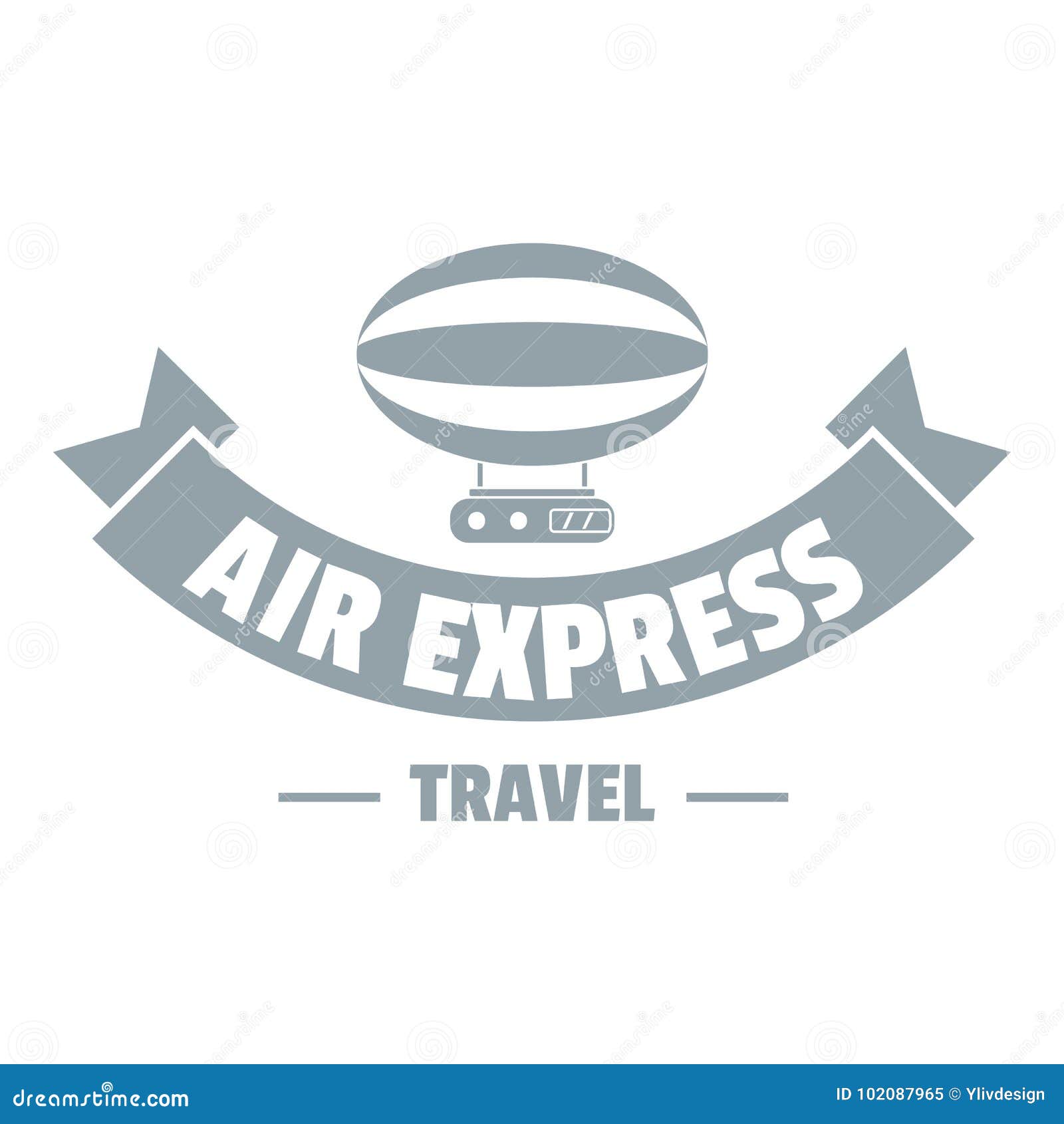 Logo Dirigeable De Tourisme, Style Gris Simple Illustration de Vecteur ...